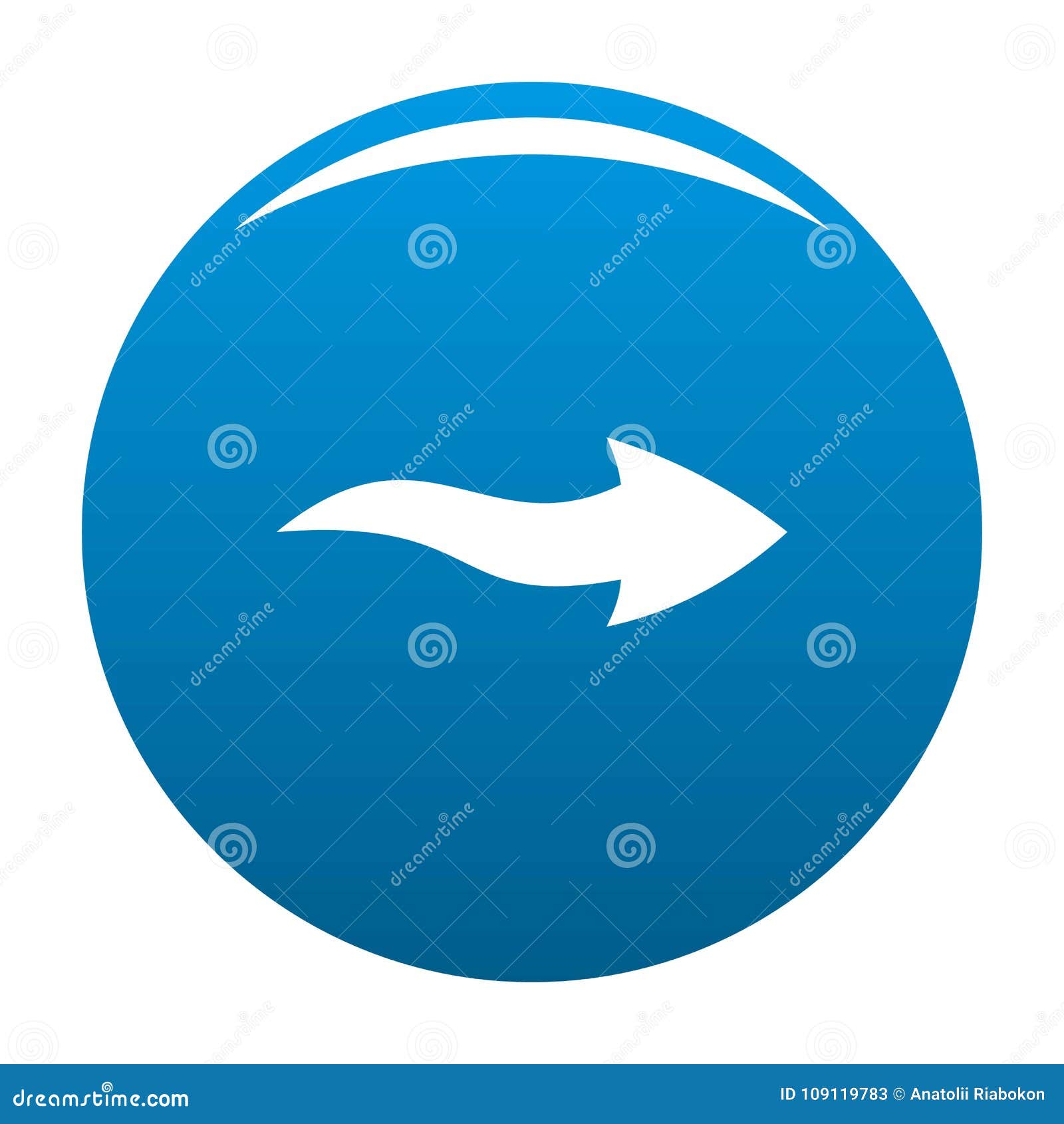 Vector Del Azul Del Icono De La Flecha Ilustración del Vector ...