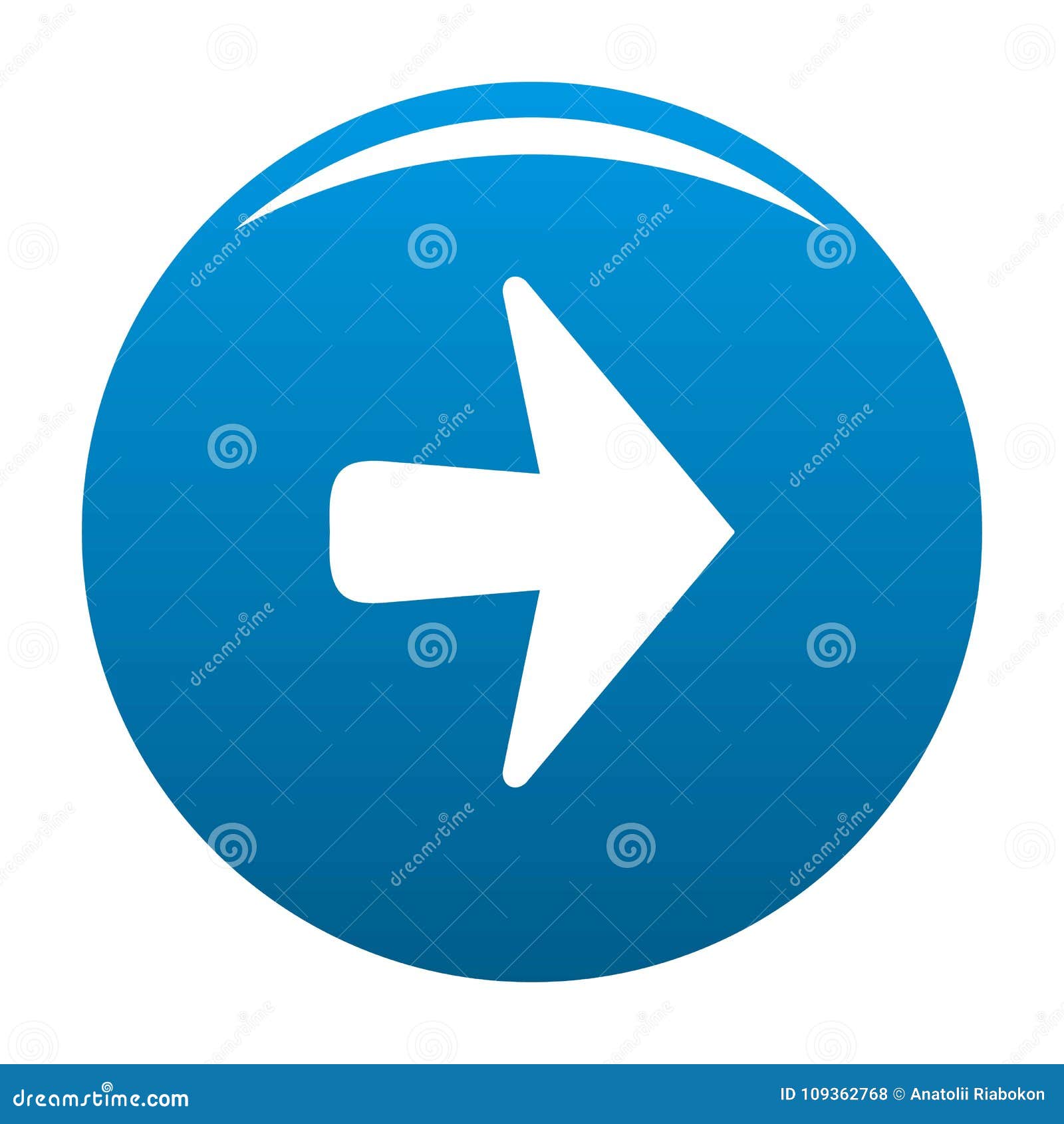 Vector Del Azul Del Icono De La Flecha Ilustración del Vector ...