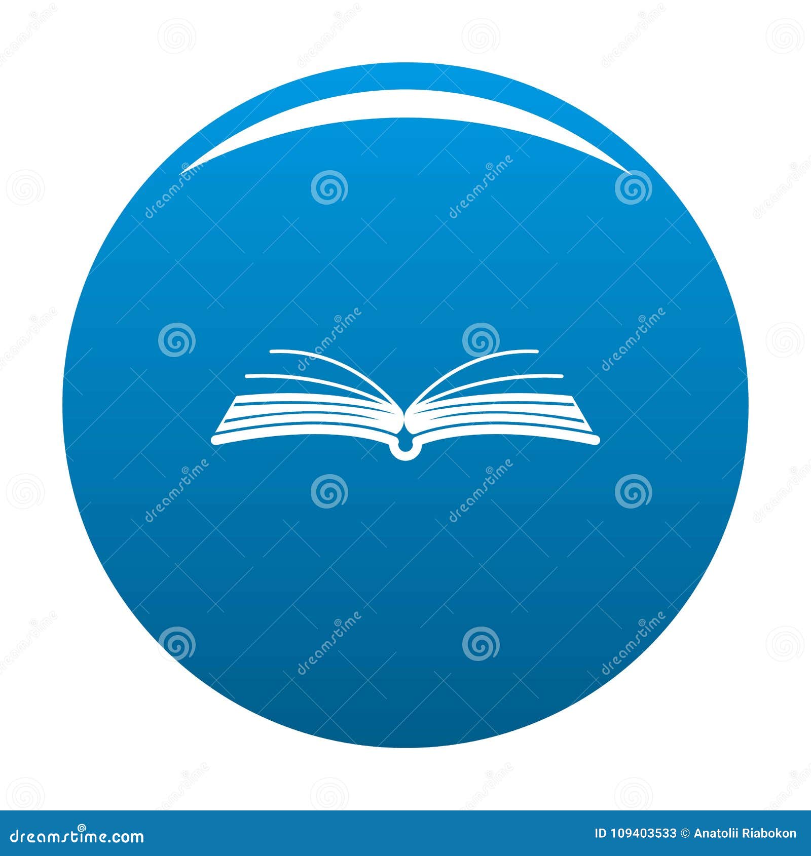 Vector Del Azul Del Icono De La Literatura Del Libro Ilustración del ...