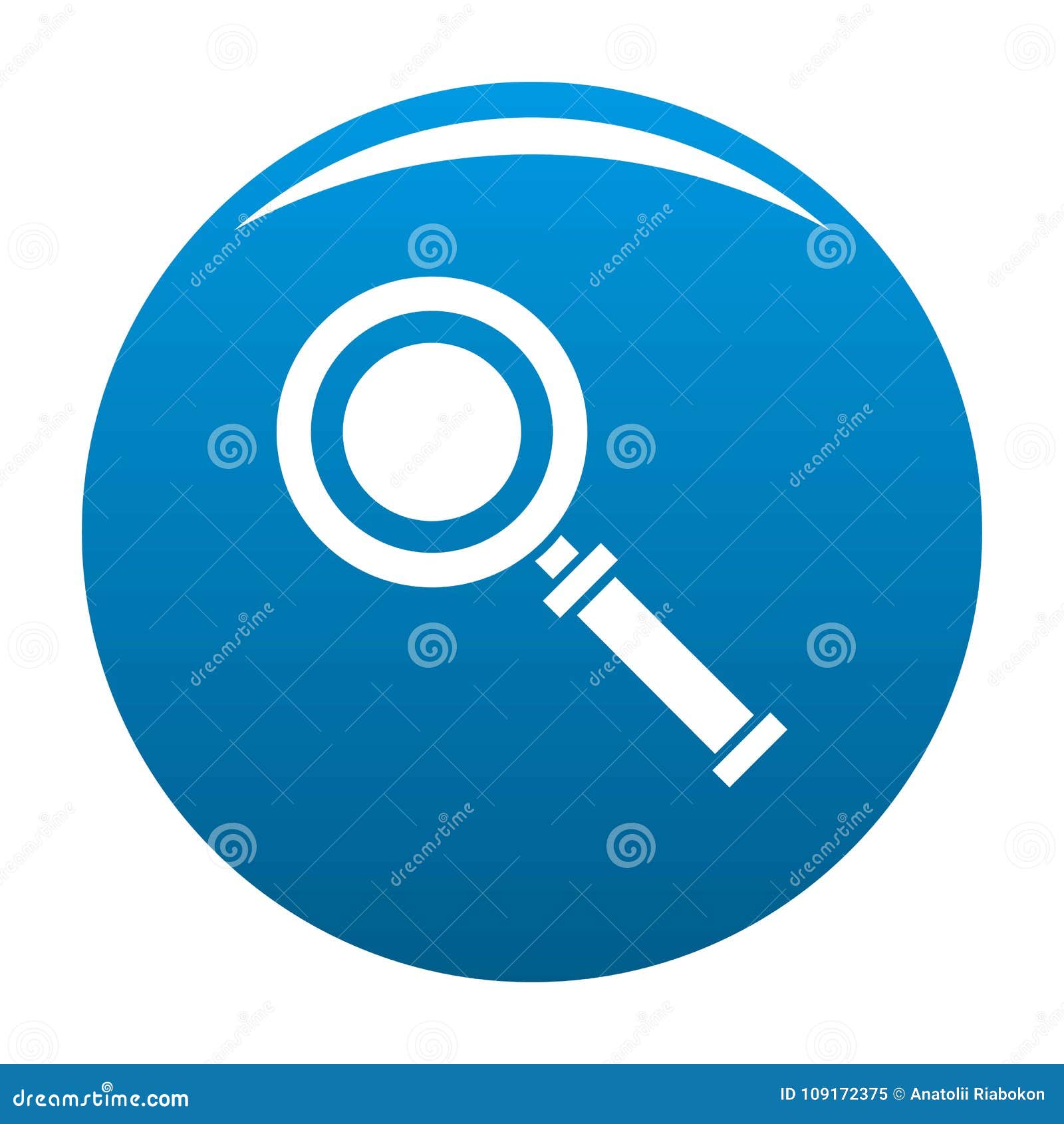 Vector Del Azul Del Icono De La Lupa Del Cursor Ilustración del Vector ...