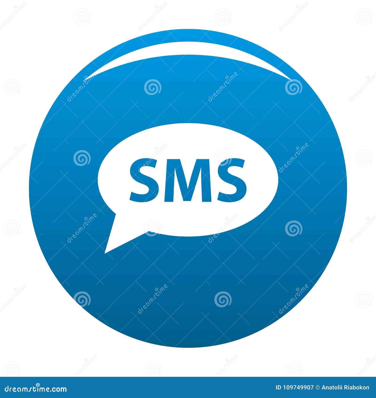 Vector Del Azul Del Icono De SMS Ilustración del Vector - Ilustración de website, carta: 109749907