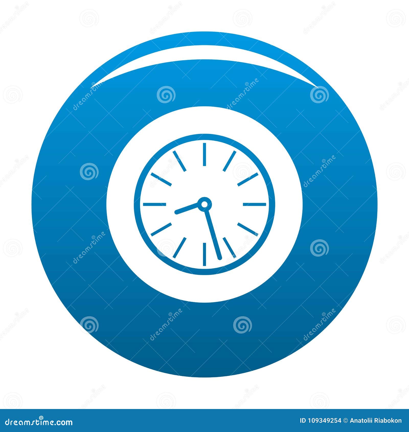 Vector Del Azul Del Icono Del Negocio Del Reloj Ilustración del Vector ...