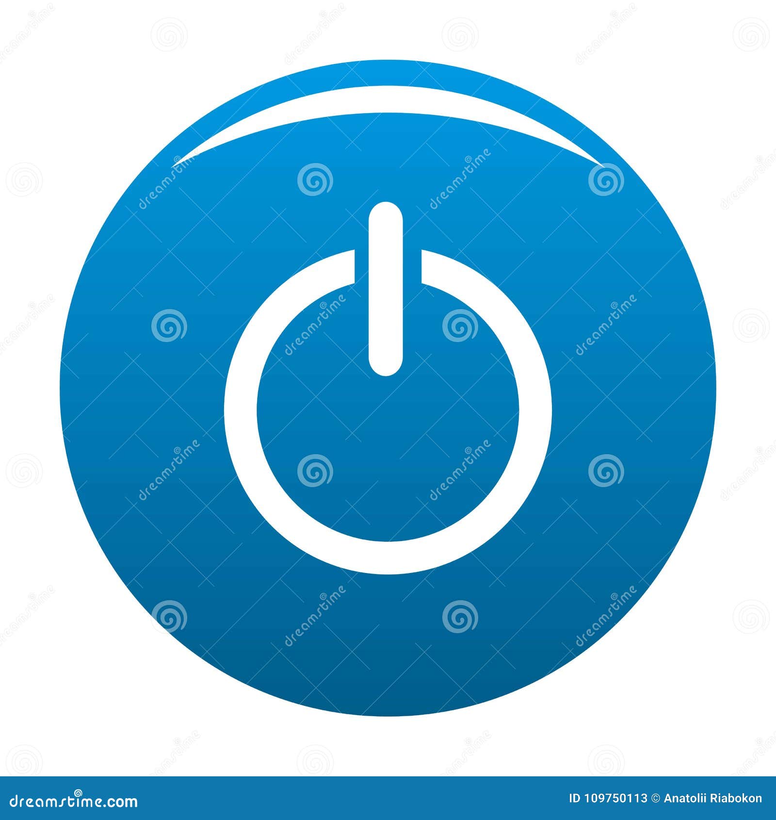 Vector Del Azul Del Icono Del Poder Ilustración del Vector ...