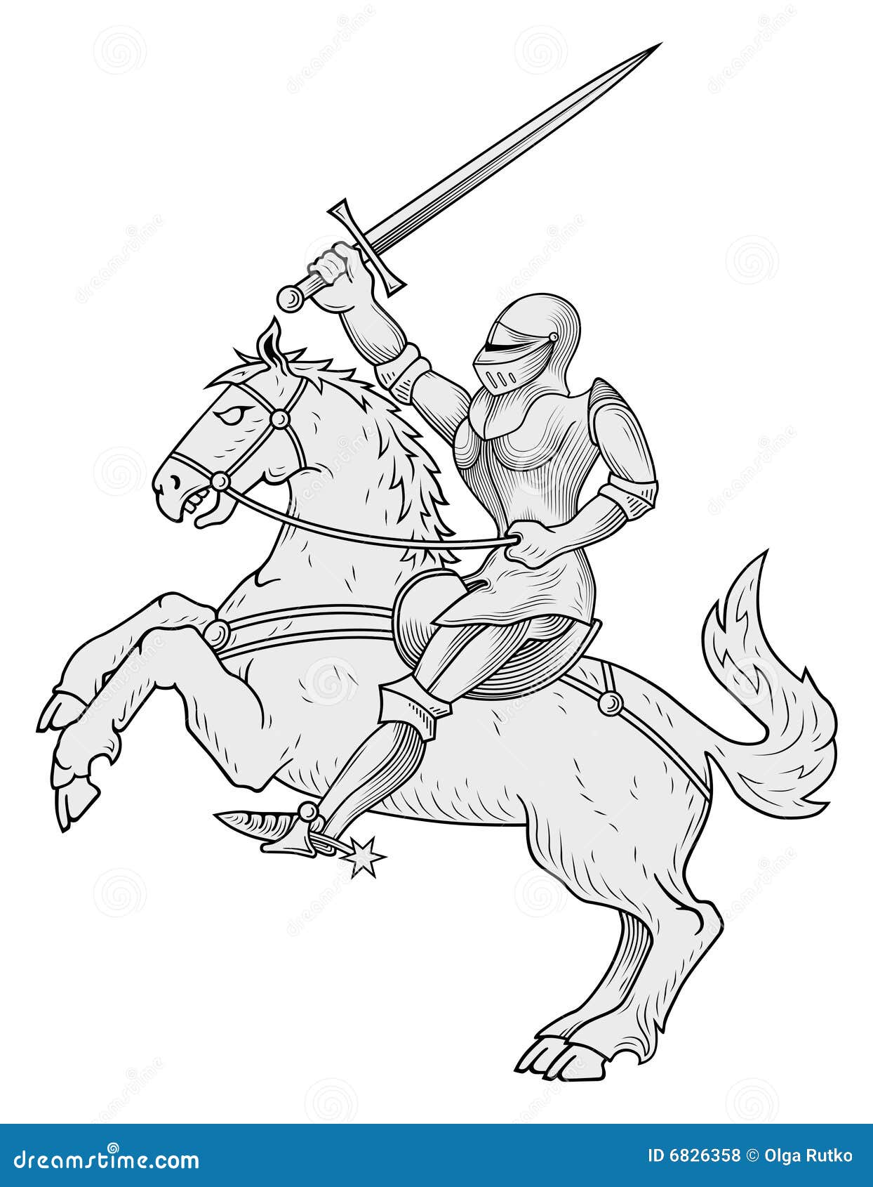 Vector del caballero ilustración del vector. Ilustración de capa - 6826358