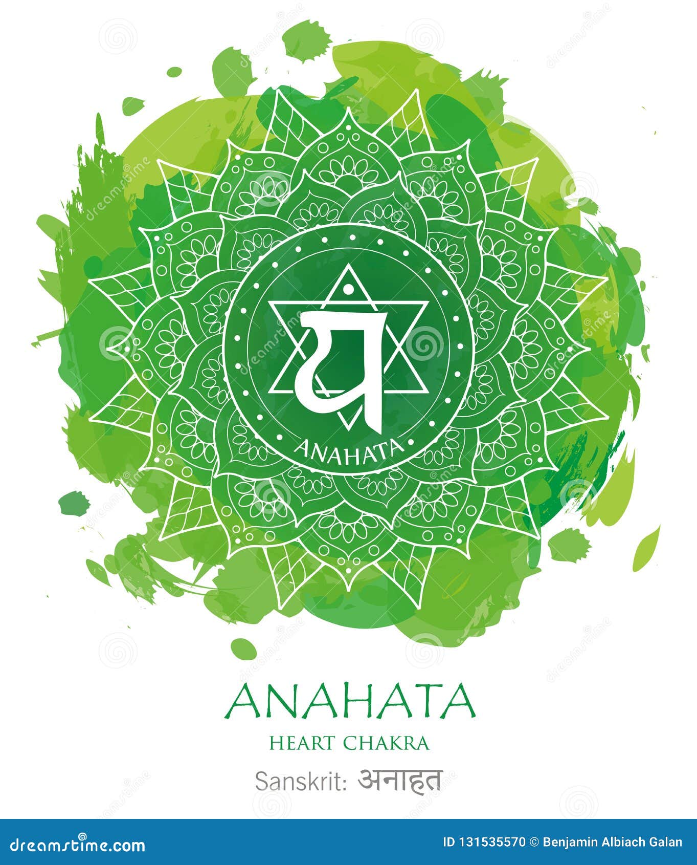 Vector Del Chakra De Anahata Ilustración del Vector - Ilustración de ...