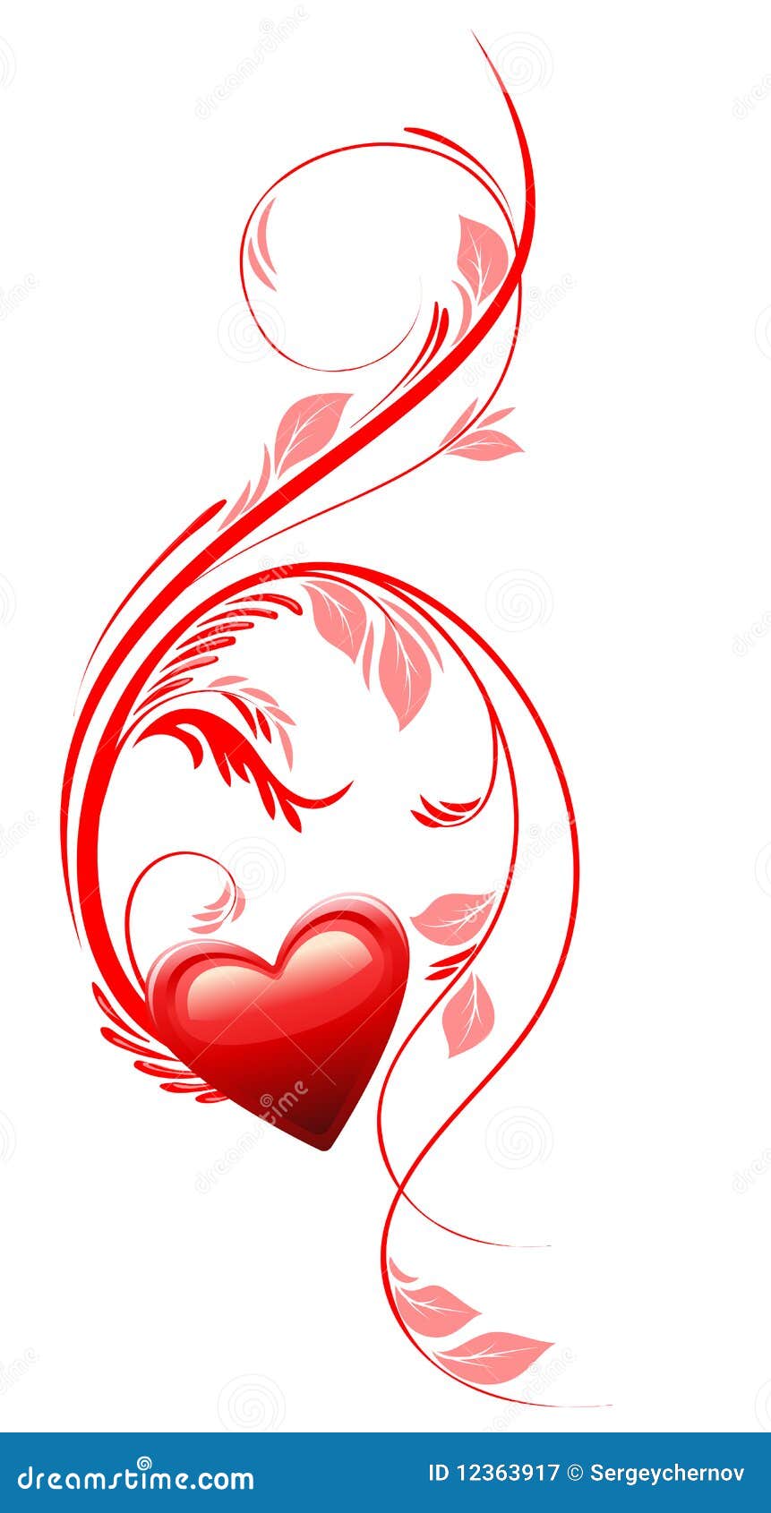 Vector del corazón stock de ilustración. Ilustración de color - 12363917