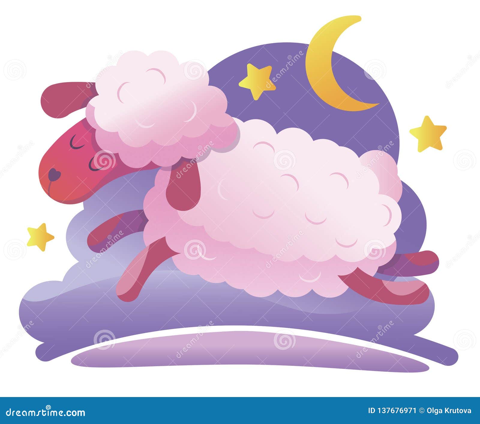 Vector del cordero ilustración del vector. Ilustración de cielo - 137676971