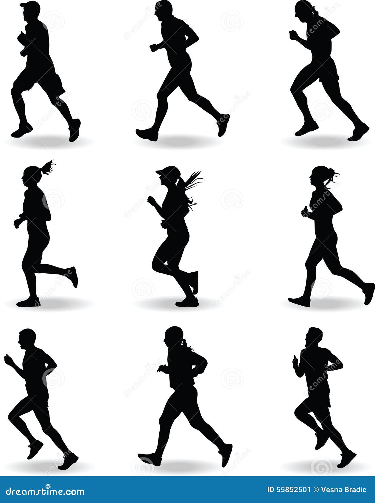 Vector del corredor ilustración del vector. Ilustración de sano - 55852501