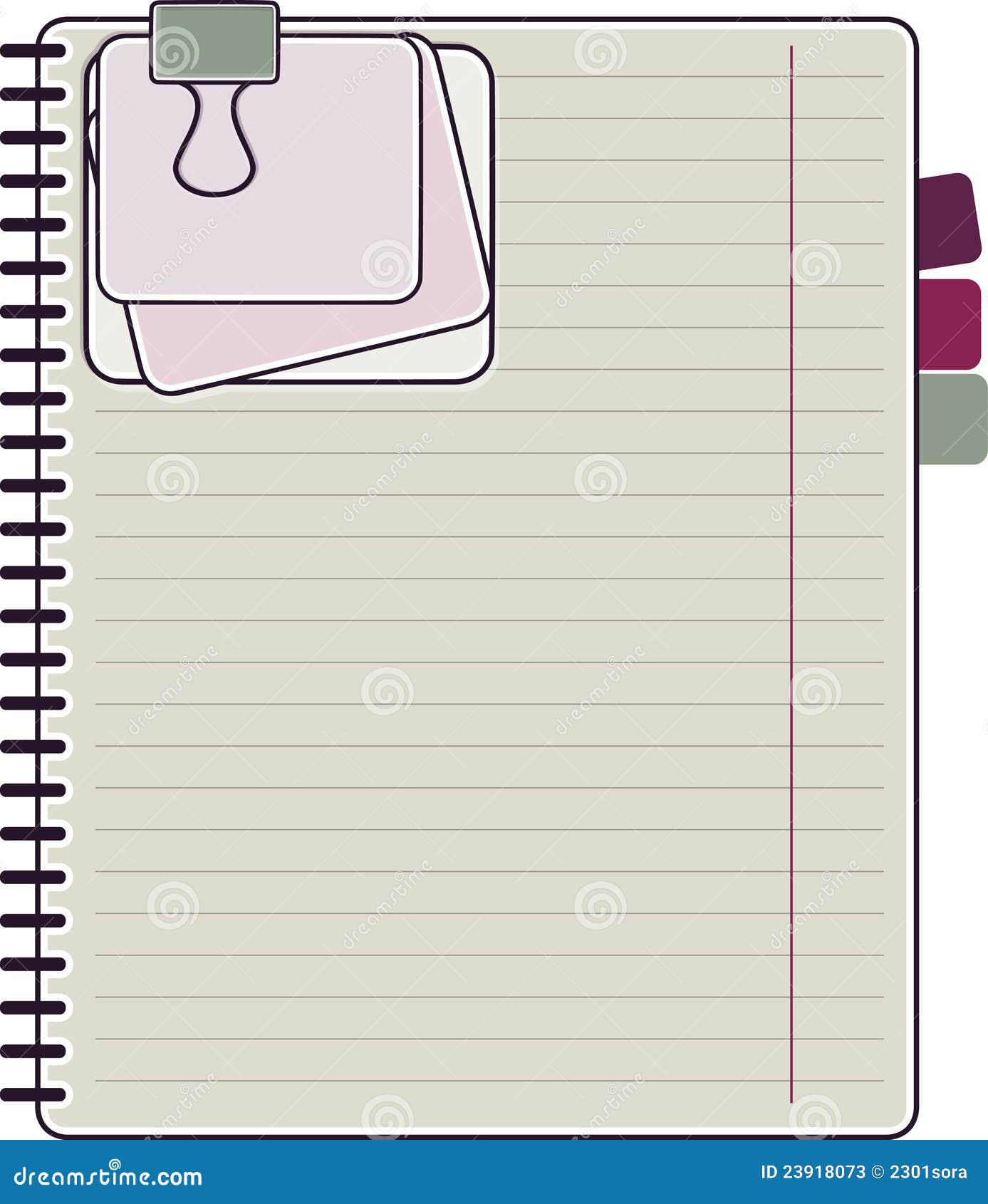 Vector Del Cuaderno Con Floral Ilustración del Vector - Ilustración de ...