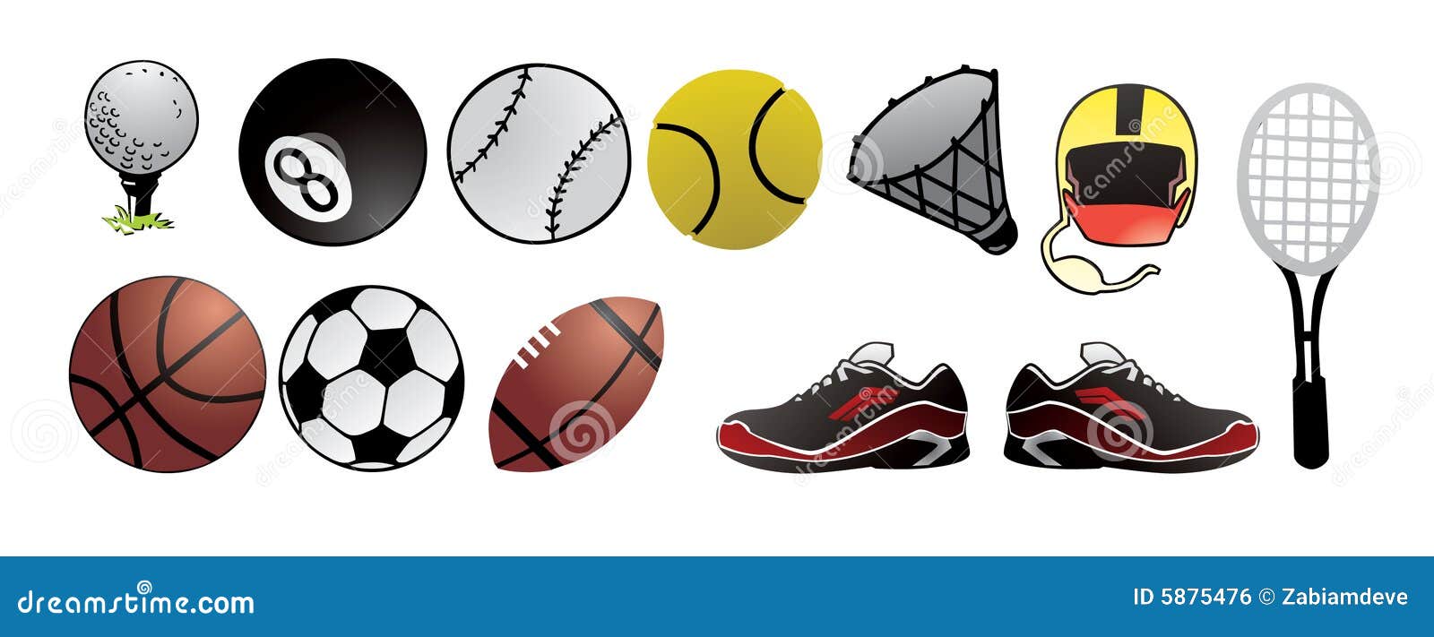 Vector Del Detalle De Las Bolas Del Deporte Imagen. Imagen: 5875476