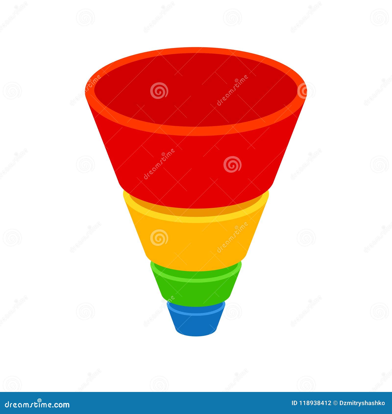 Vector Del Diagrama Del Embudo Ilustración del Vector - Ilustración de ...