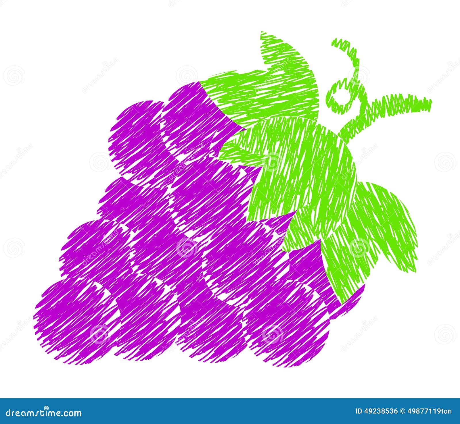 Vector Del Dibujo De La Pintura De Las Uvas Ilustración del Vector ...