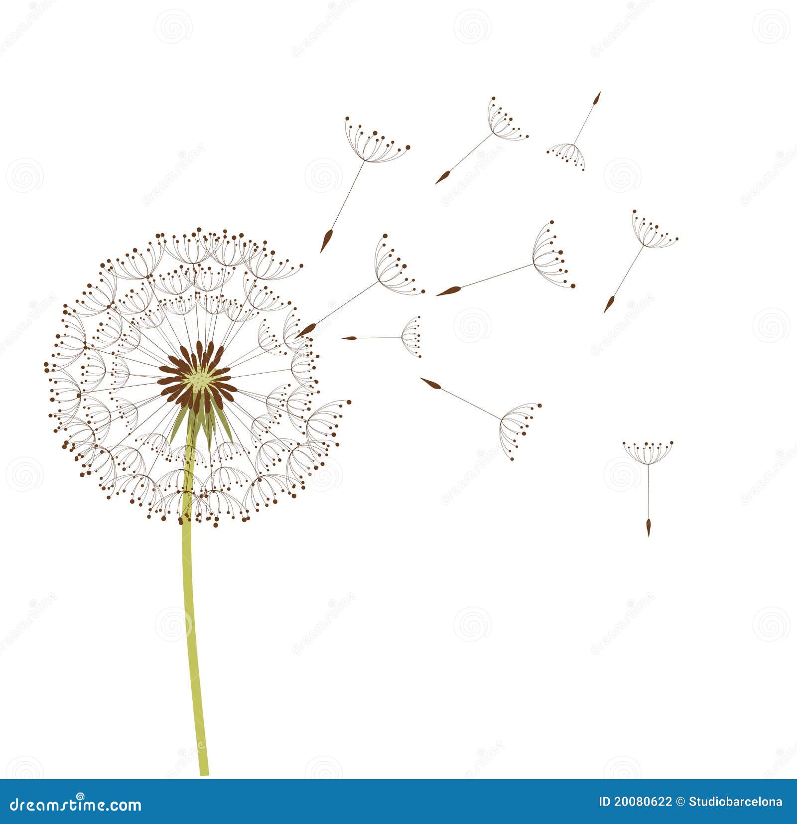 Vector del diente de león ilustración del vector. Ilustración de planta ...