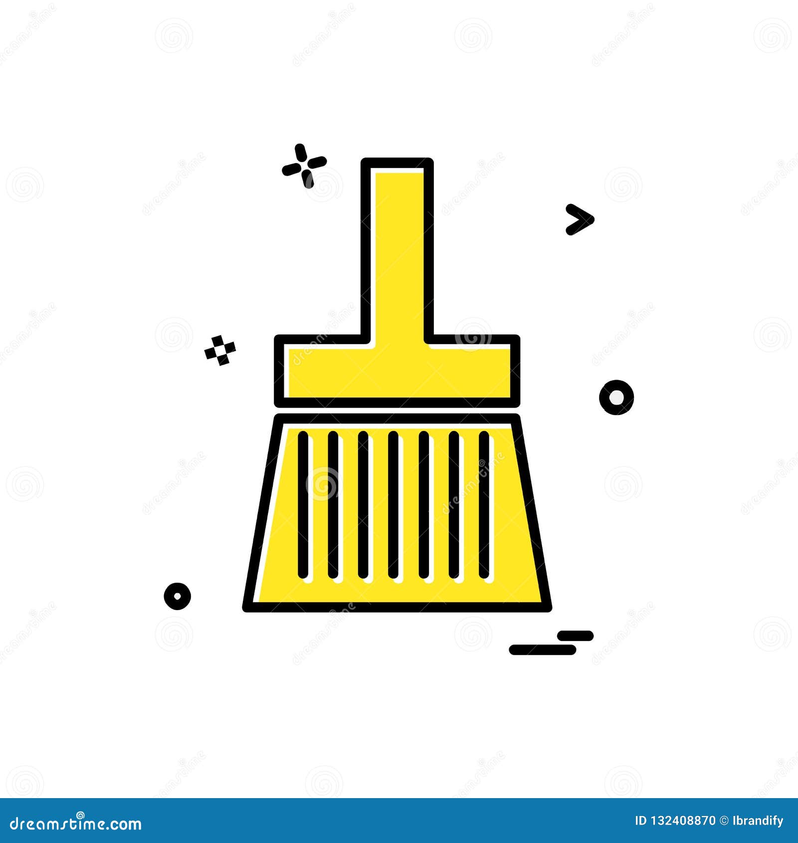 Vector Del Diseño Del Icono De La Brocha Ilustración del Vector ...