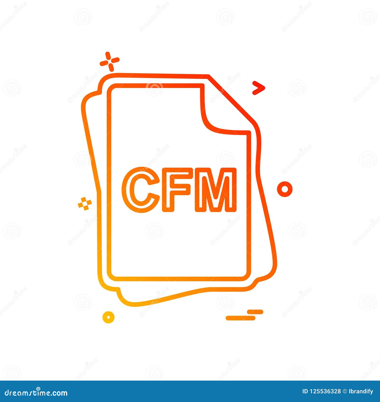 Vector Del Diseño Del Icono Del Tipo De Archivo De CFM Ilustración del ...