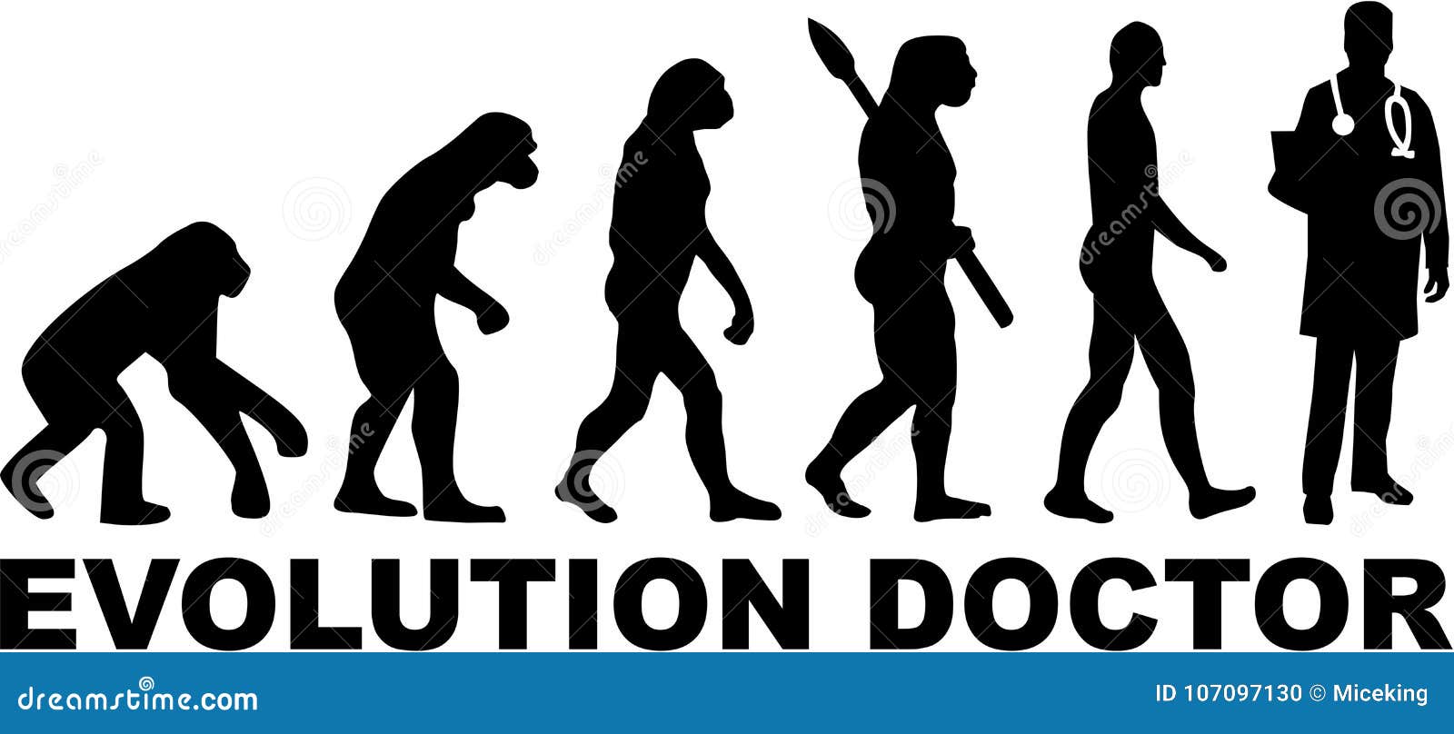 Vector Del Doctor Evolution Ilustración del Vector - Ilustración de ...