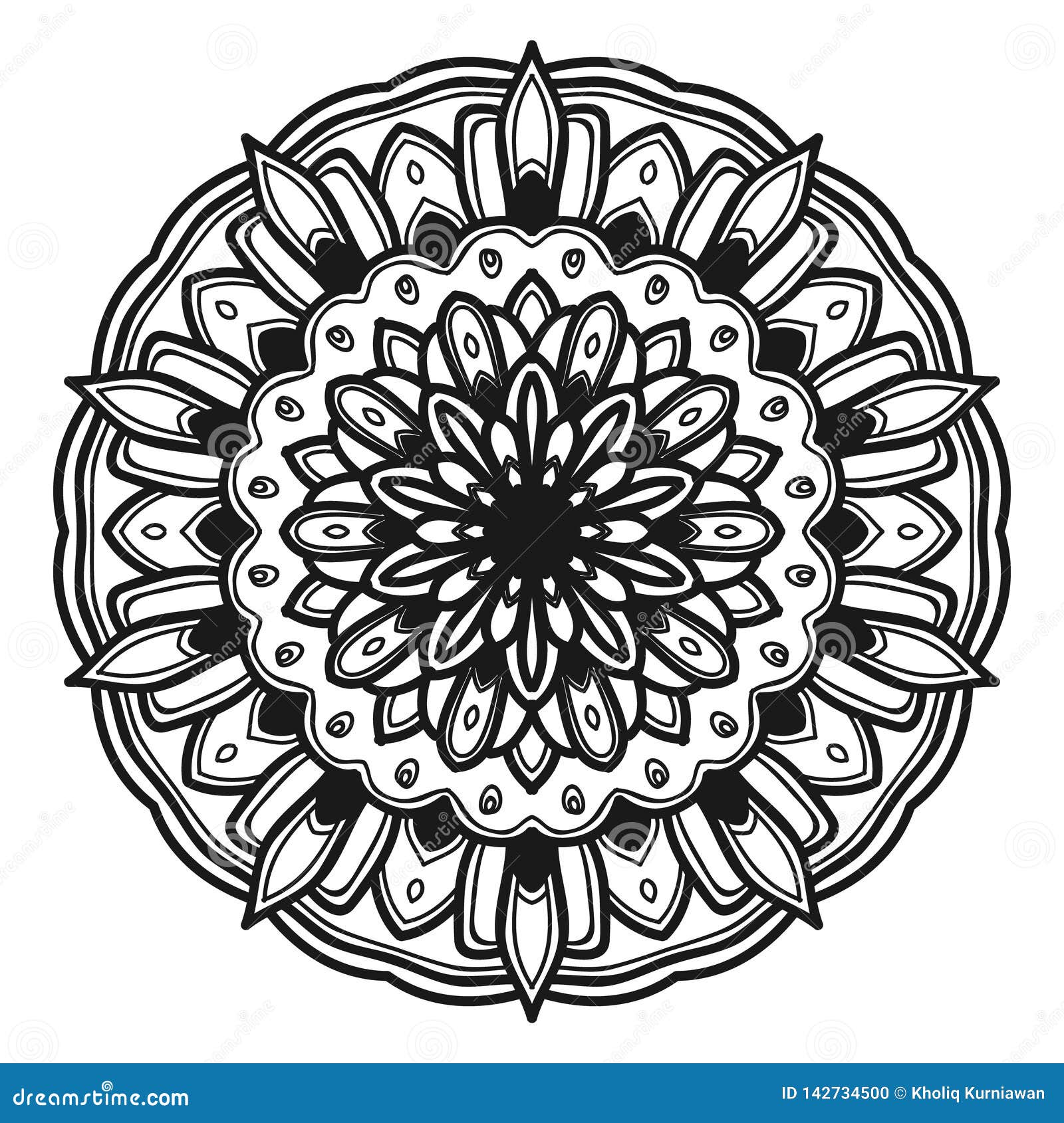 Vector Del Ejemplo De La Flor De La Mandala Ilustración del Vector ...