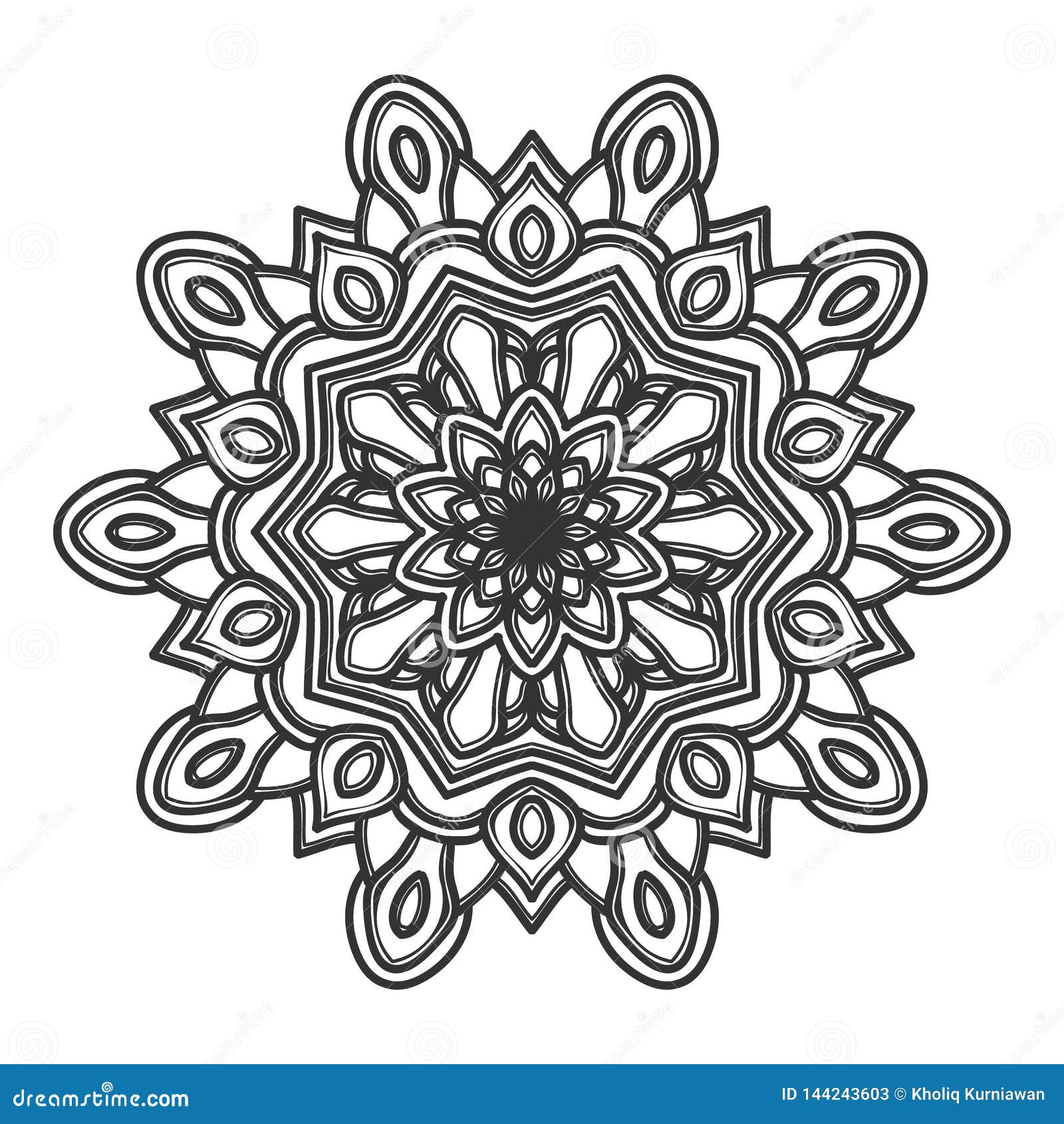 Vector Del Ejemplo De La Flor De La Mandala Ilustración del Vector ...