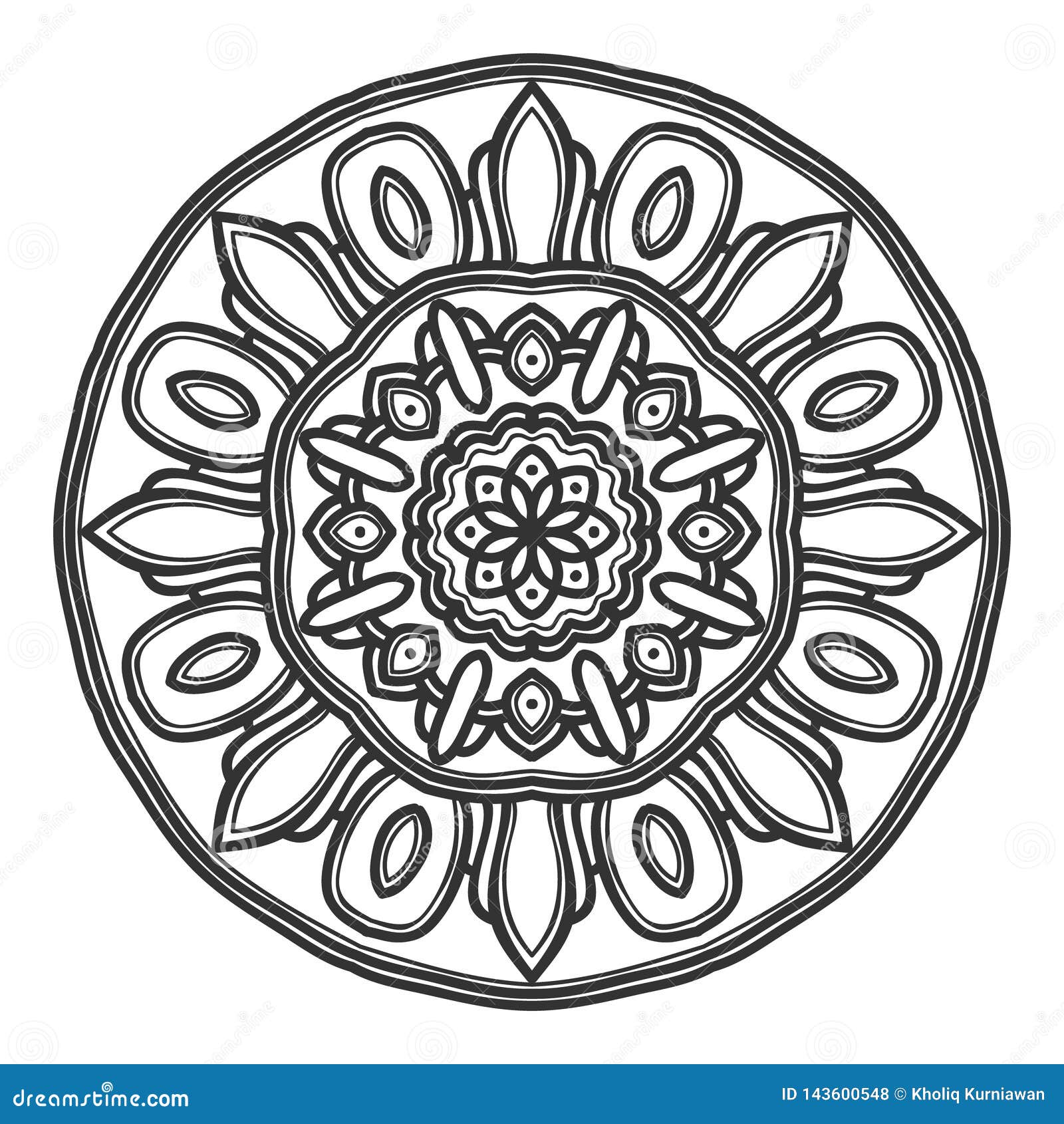 Vector Del Ejemplo De La Flor De La Mandala Ilustración del Vector ...