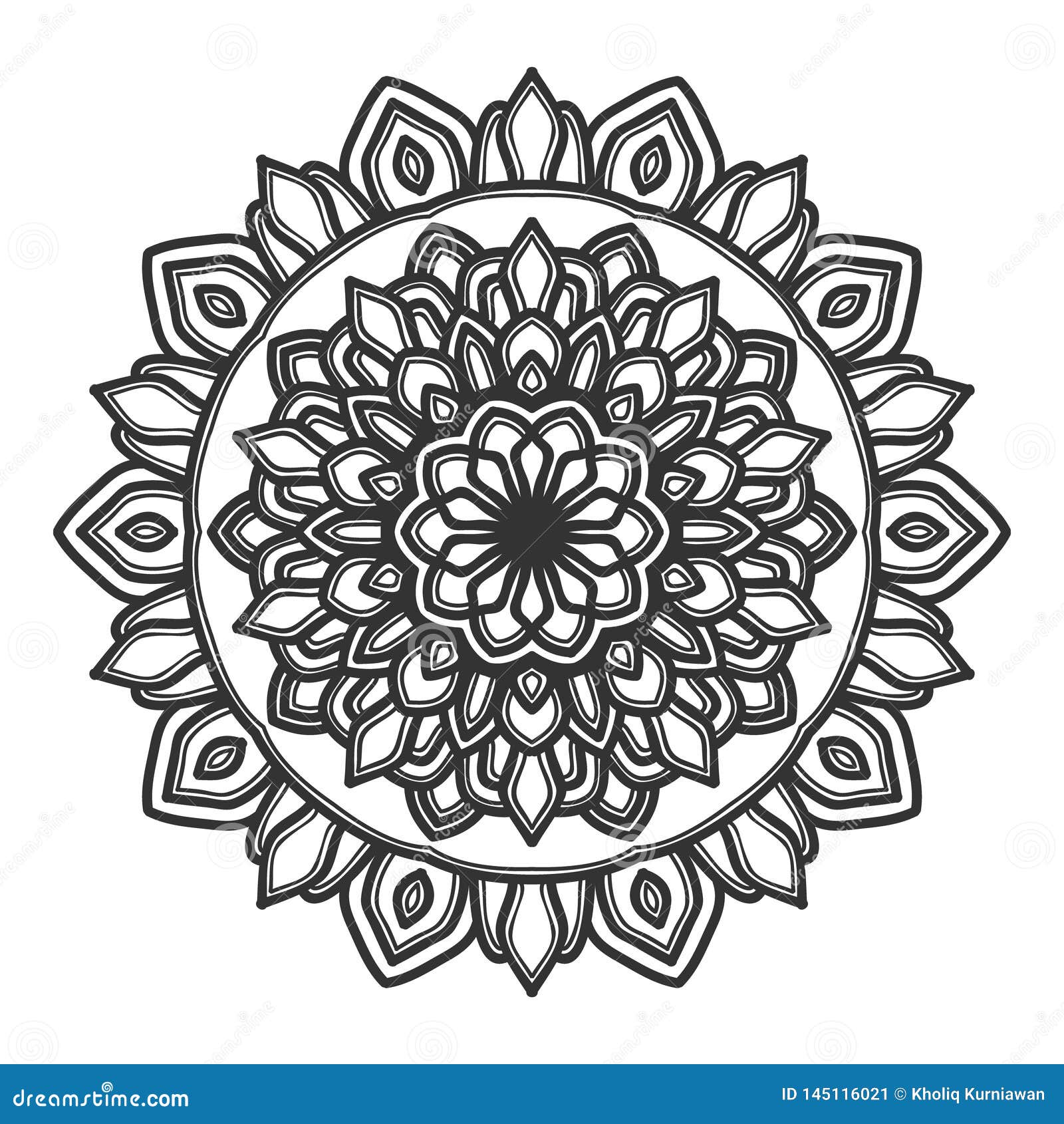 Vector Del Ejemplo De La Flor De La Mandala Ilustración del Vector ...