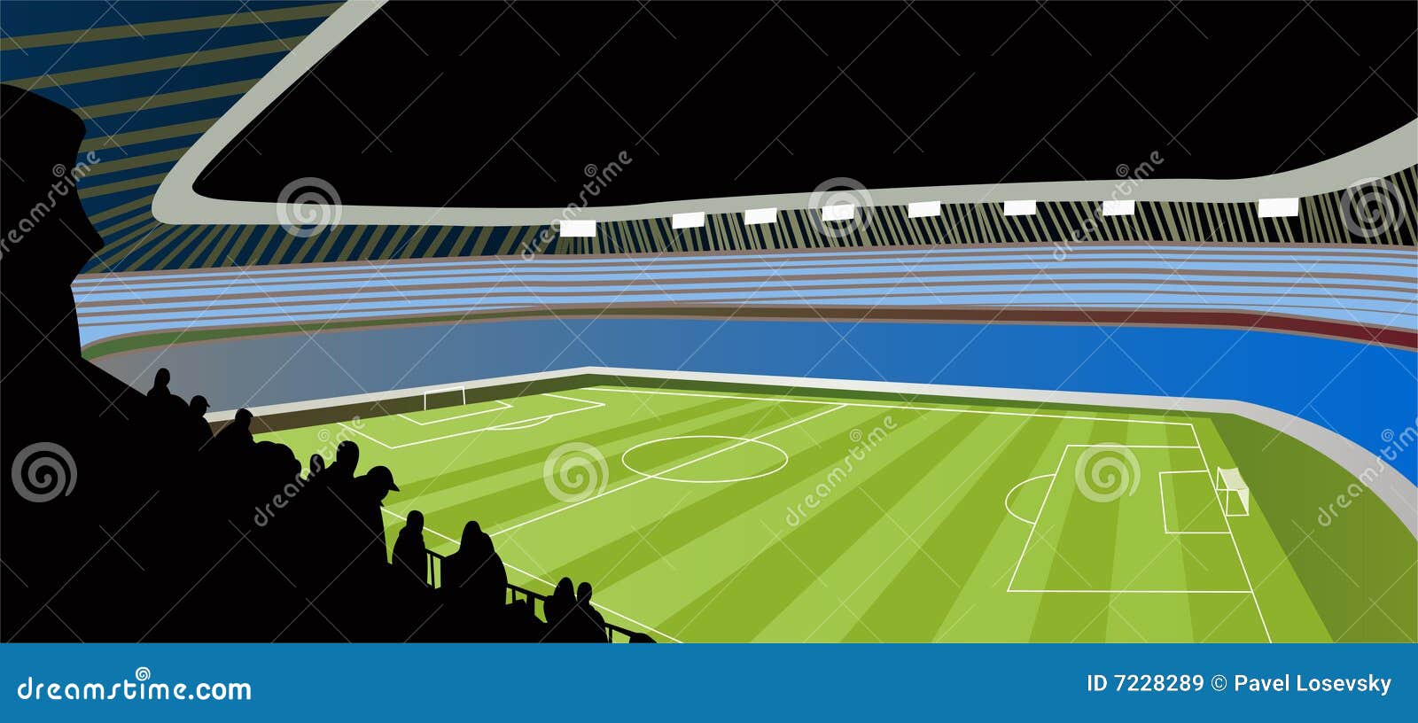 Vector Del Estadio De Fútbol Ilustración del Vector - Ilustración de ...