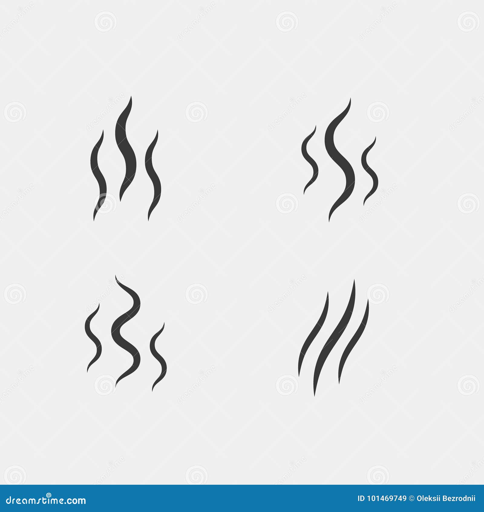 Vector Del Humo De La Corriente Del Aroma Del Olor Ilustración del ...