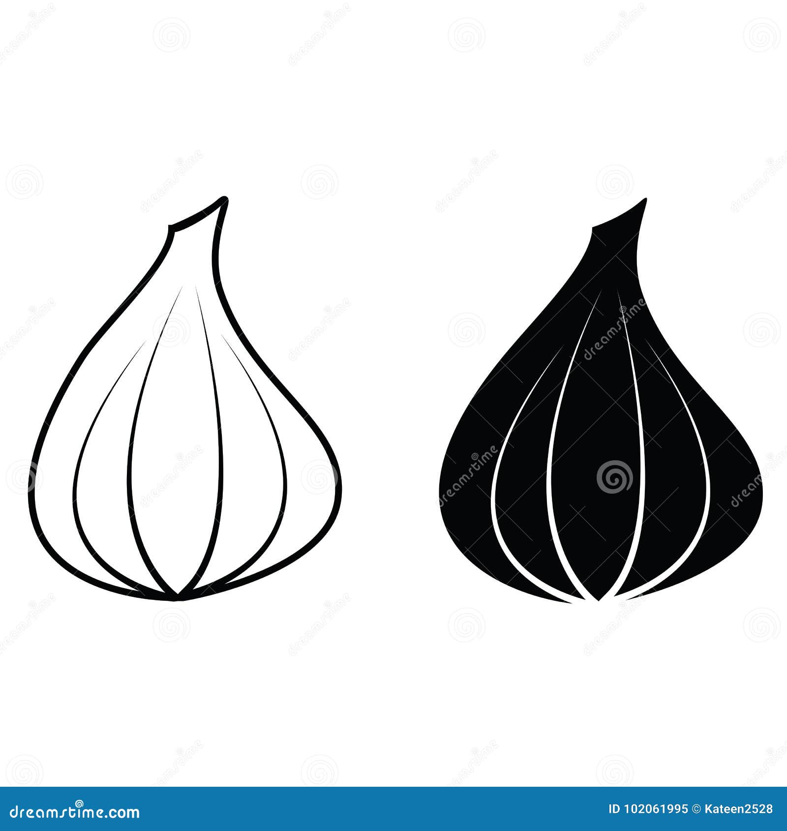 Vector del icono del ajo ilustración del vector. Ilustración de bulbo ...