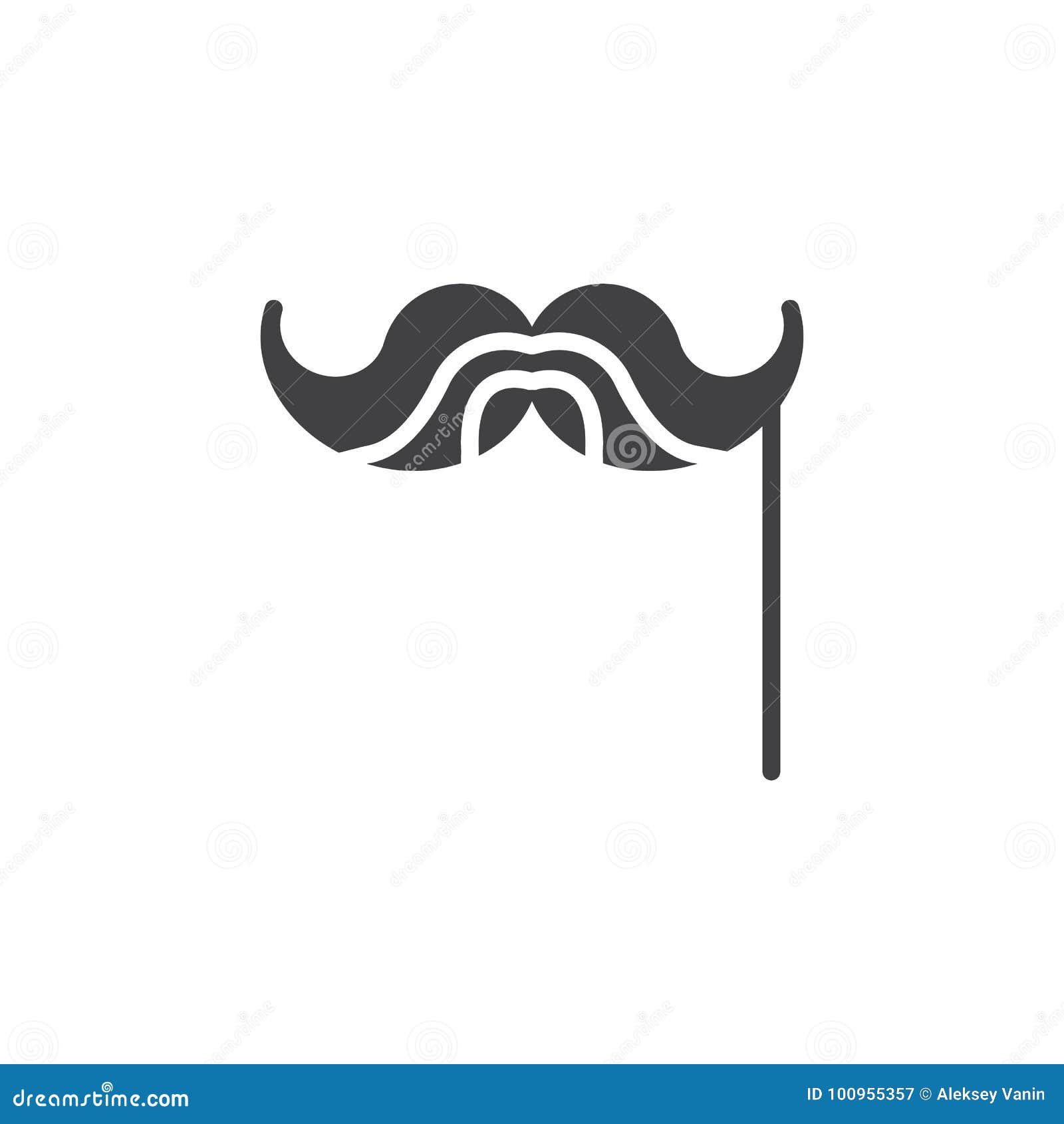 Vector Del Icono Del Bigote Ilustración del Vector - Ilustración de ...
