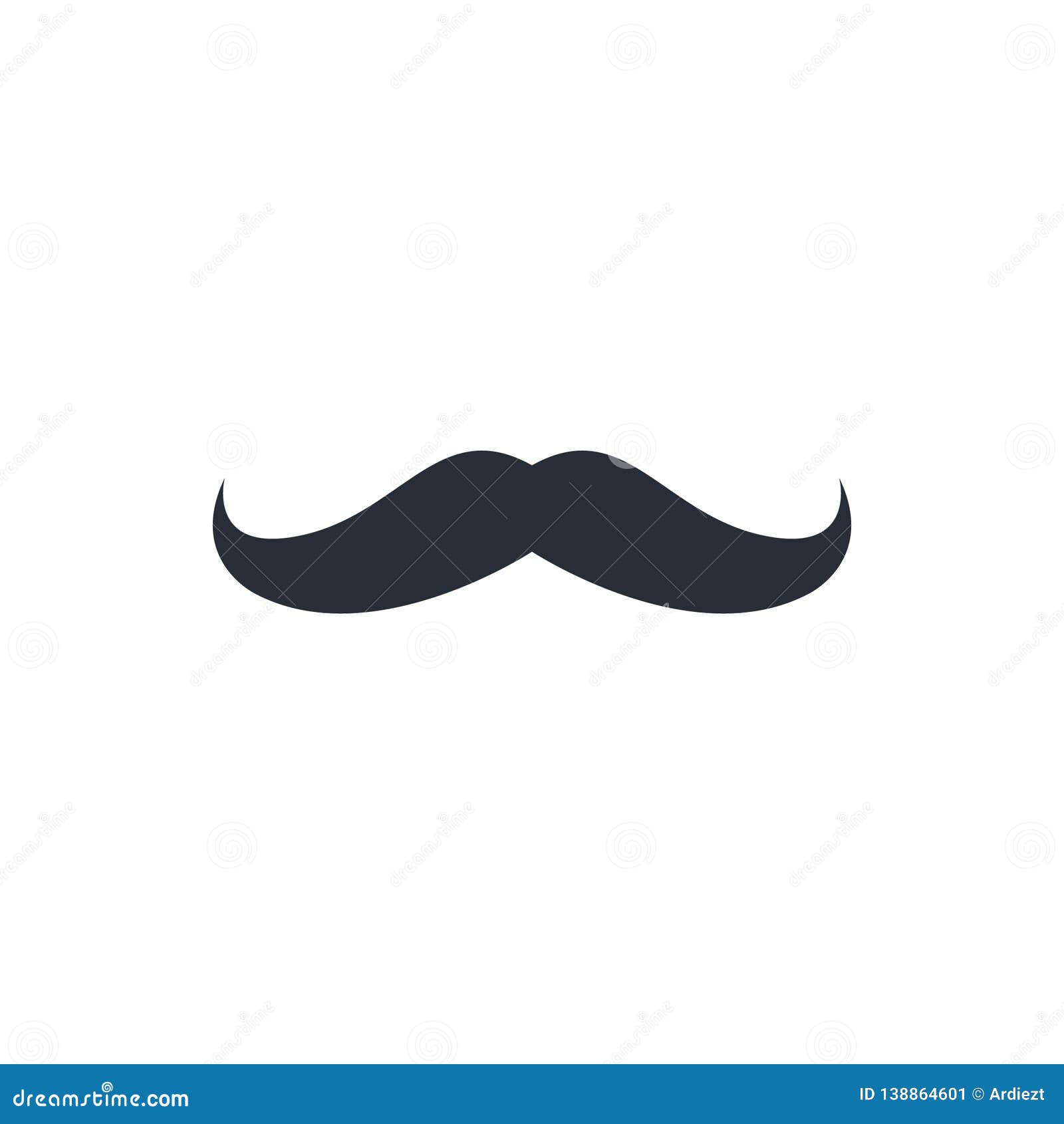 Vector Del Icono Del Bigote Ilustración del Vector - Ilustración de ...