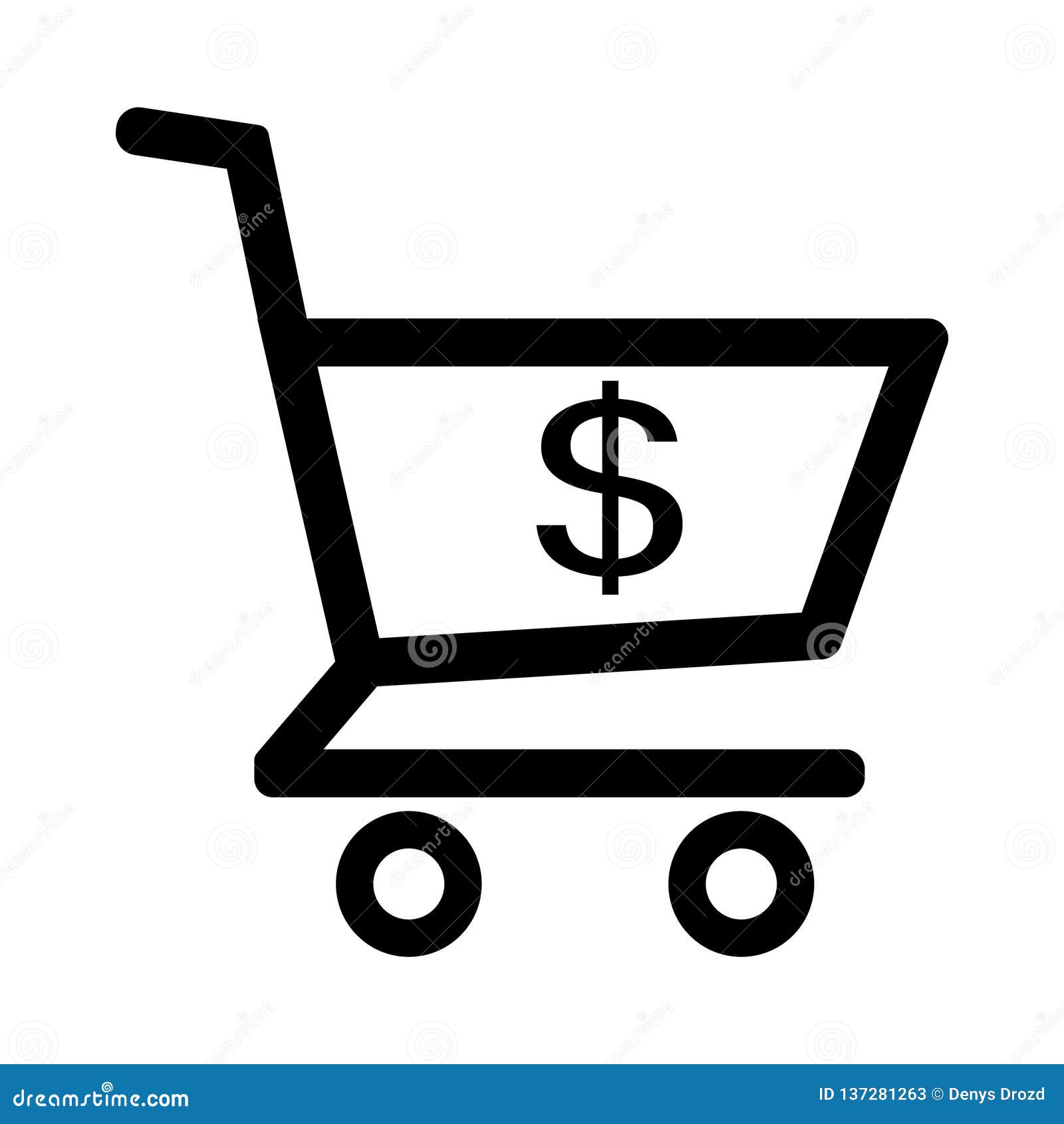 VECTOR Del Icono Del Carro De Compras Stock de ilustración ...