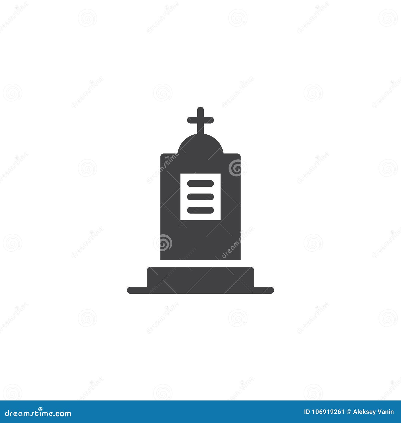 Vector Del Icono Del Cementerio Ilustración del Vector - Ilustración de ...