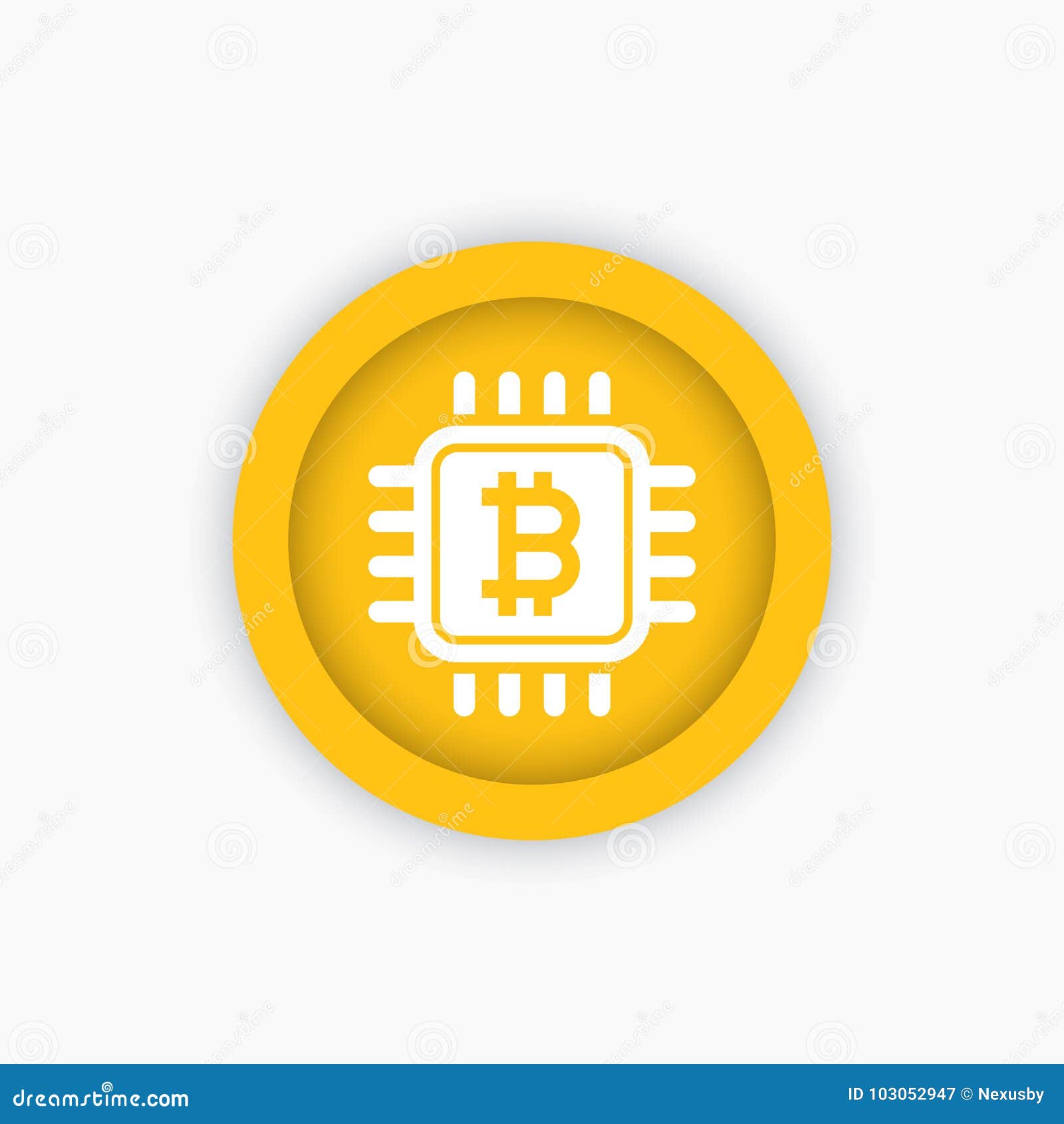 Vector Del Icono De Bitcoin Ilustración del Vector - Ilustración de ...