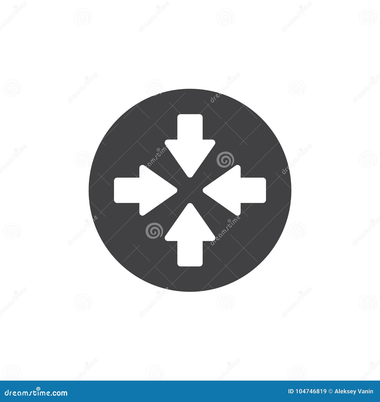 Vector Del Icono De Cuatro Flechas Ilustración del Vector - Ilustración ...