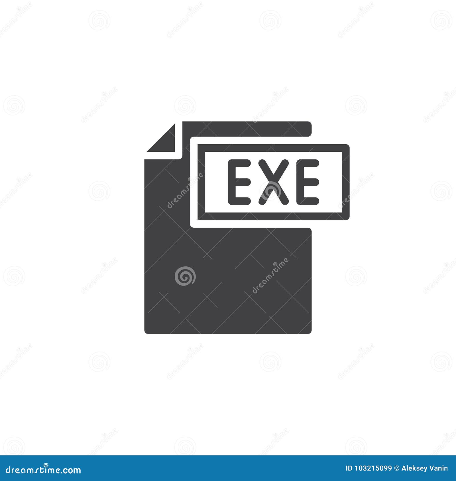 Vector Del Icono De Documento Del Formato De Exe Ilustración del Vector ...