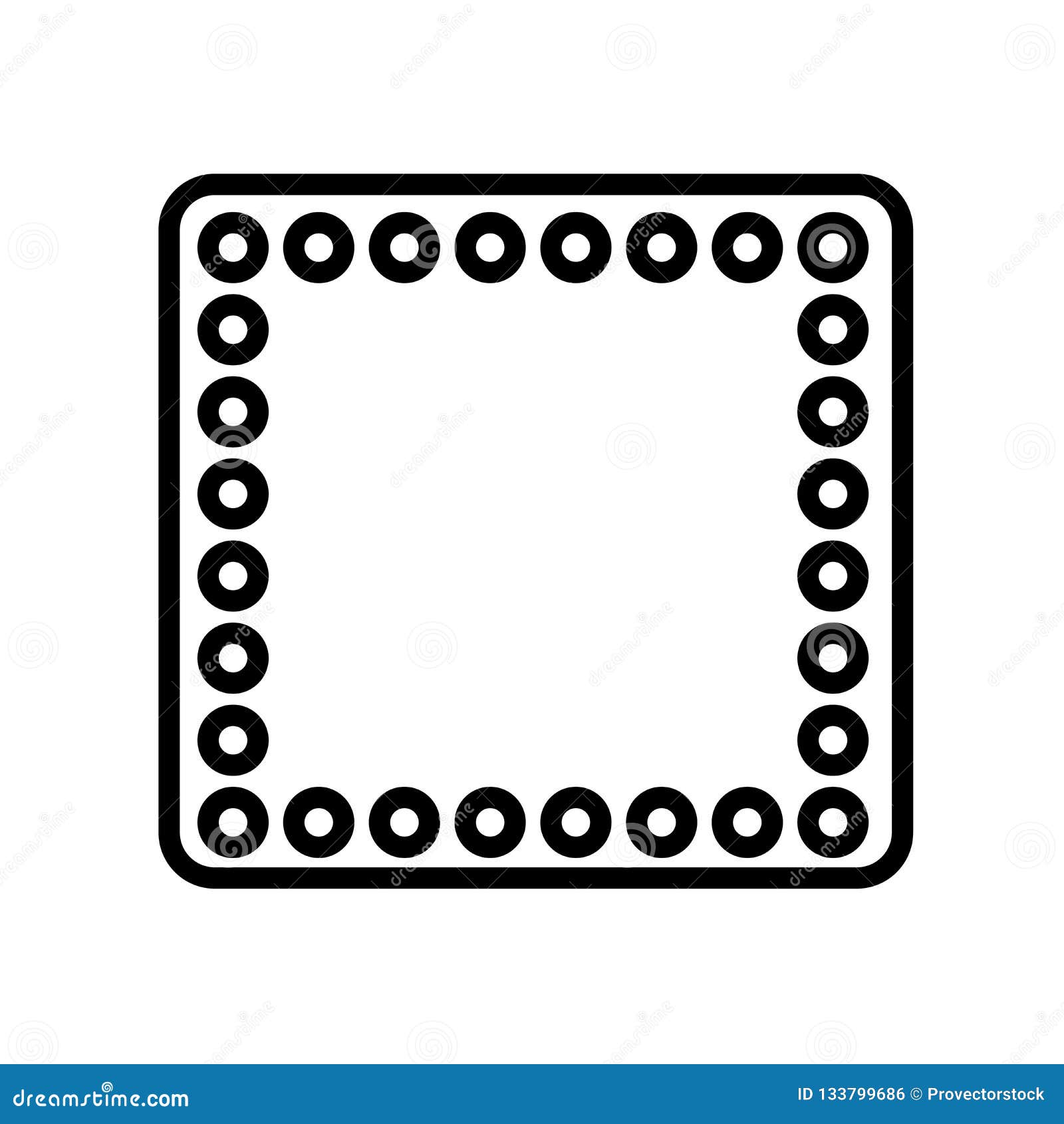 Vector Del Icono De Dot Square Aislado En El Fondo Blanco, Dot Square ...