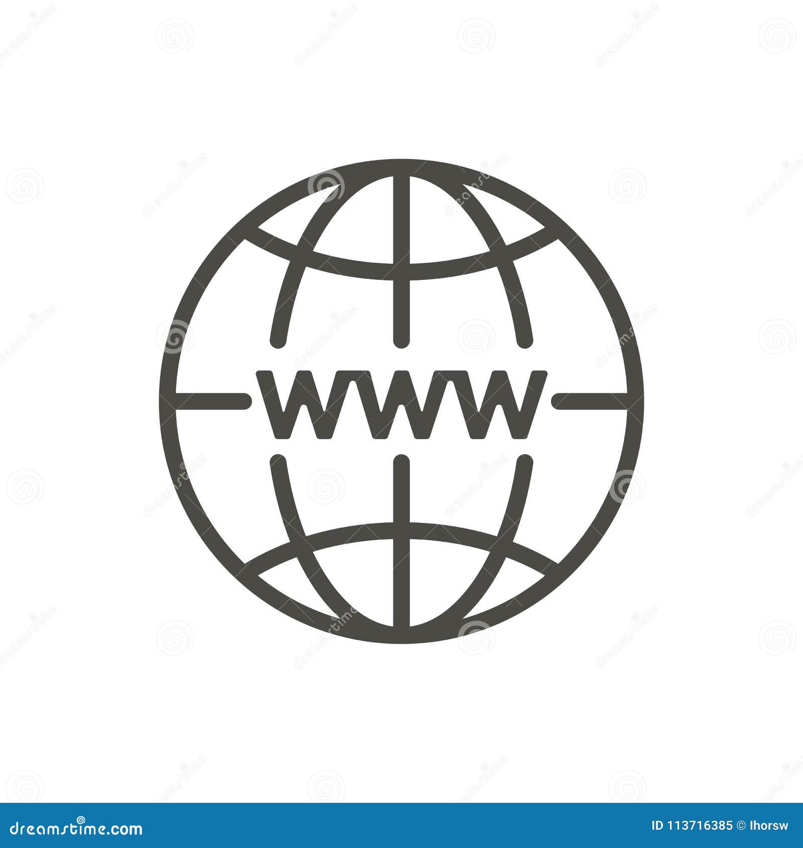 Vector Del Icono De Internet Línea Símbolo Del Sitio Web Del HTTP ...