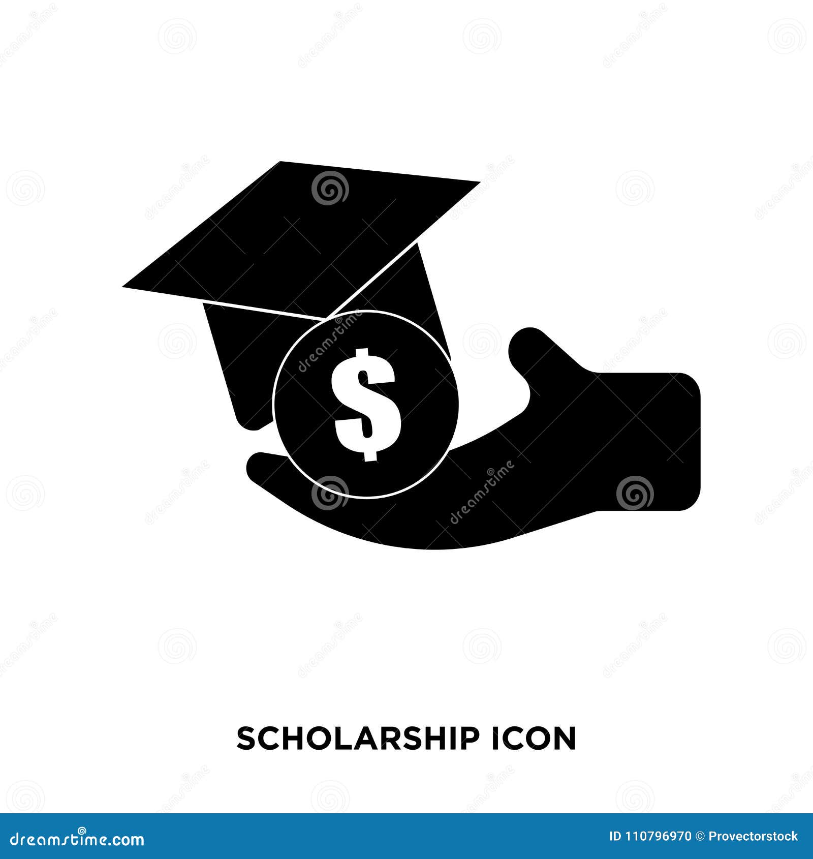 Vector Del Icono De La Beca Stock de ilustración - Ilustración de fondo ...