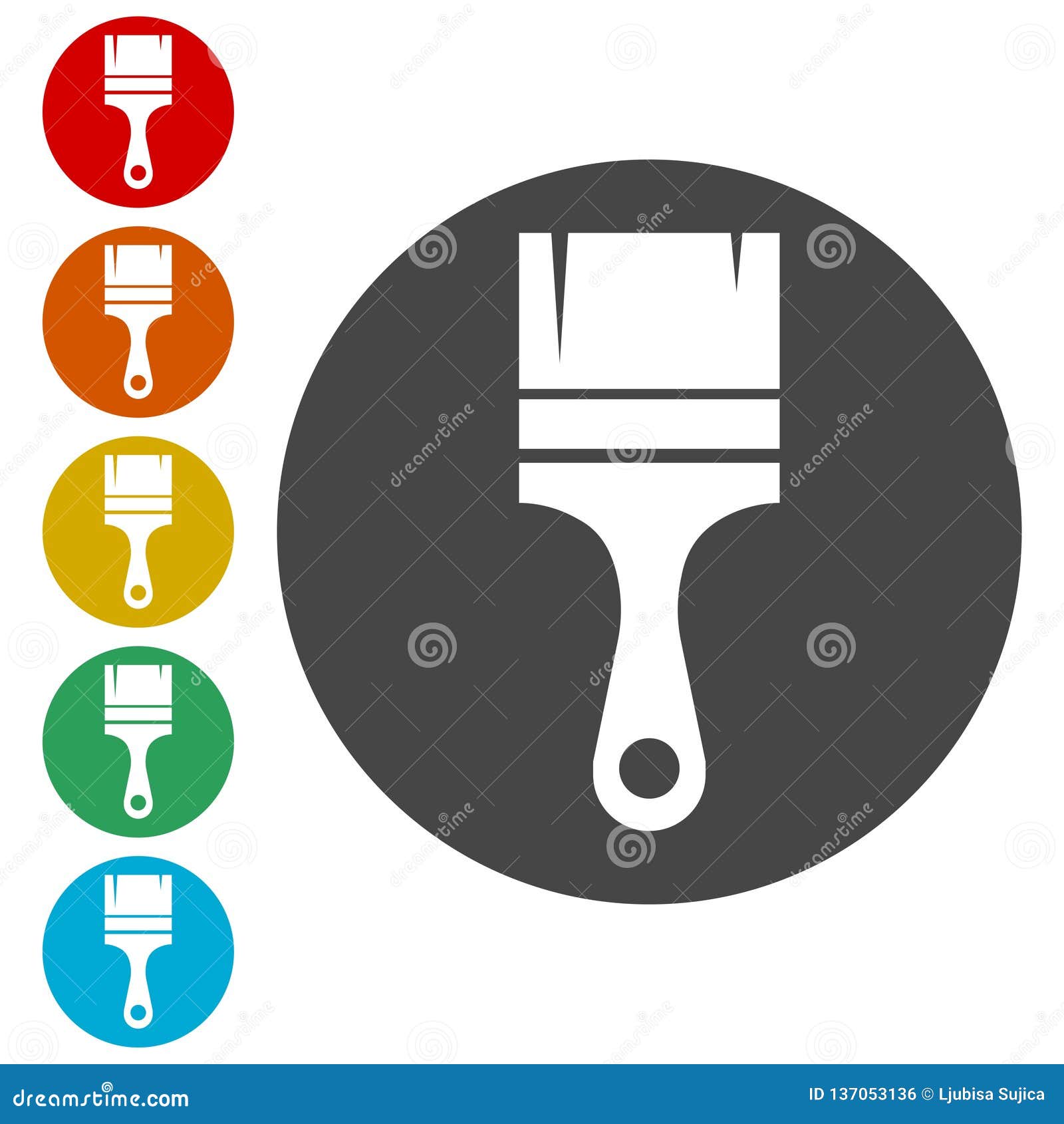 Vector Del Icono De La Brocha Ilustración del Vector - Ilustración de ...