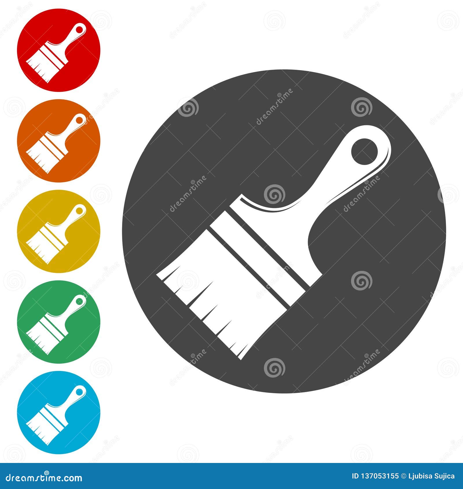 Vector Del Icono De La Brocha Ilustración del Vector - Ilustración de ...