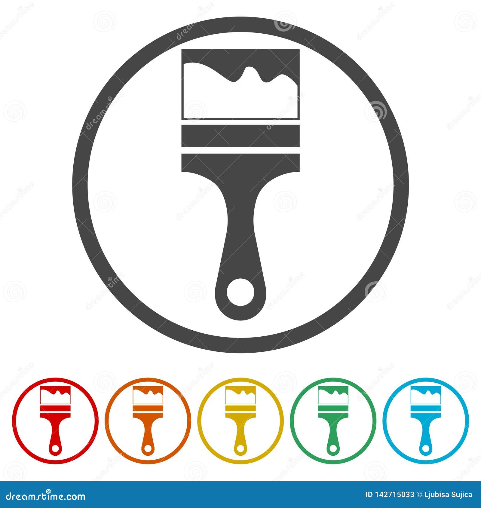 Vector Del Icono De La Brocha Ilustración del Vector - Ilustración de ...