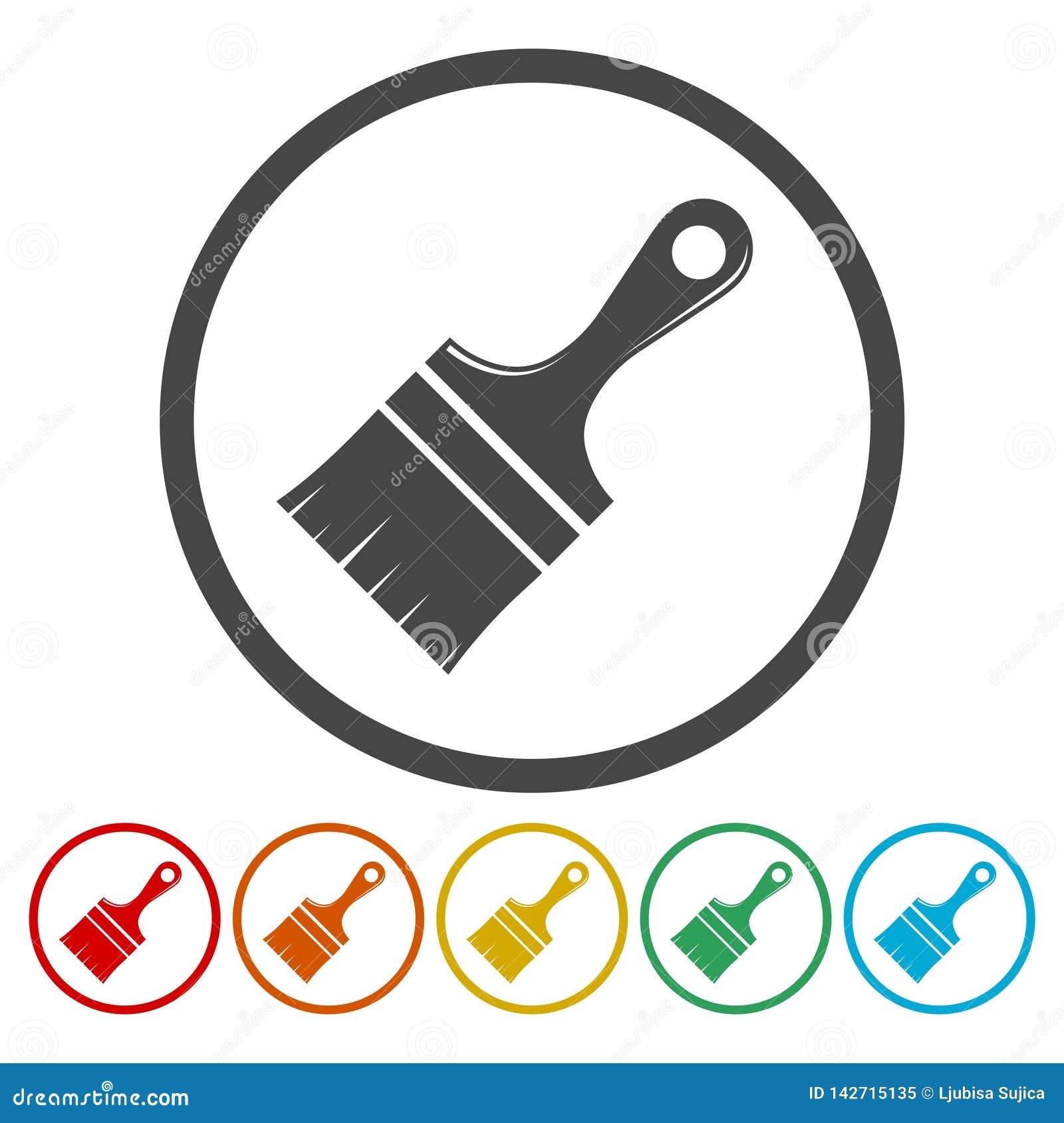 Vector Del Icono De La Brocha Ilustración del Vector - Ilustración de ...