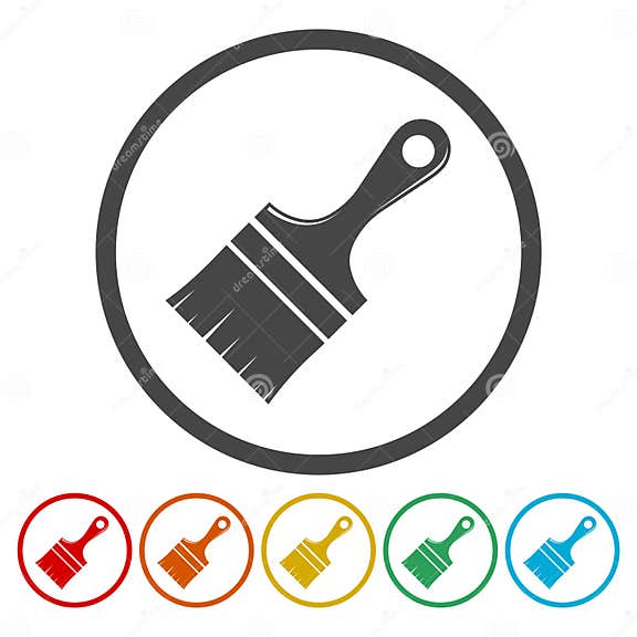 Vector Del Icono De La Brocha Ilustración del Vector - Ilustración de ...