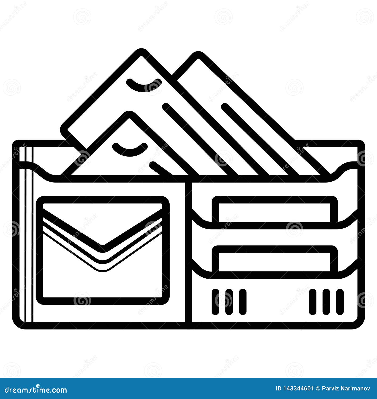 Vector Del Icono De La Cartera Ilustración del Vector - Ilustración de ...