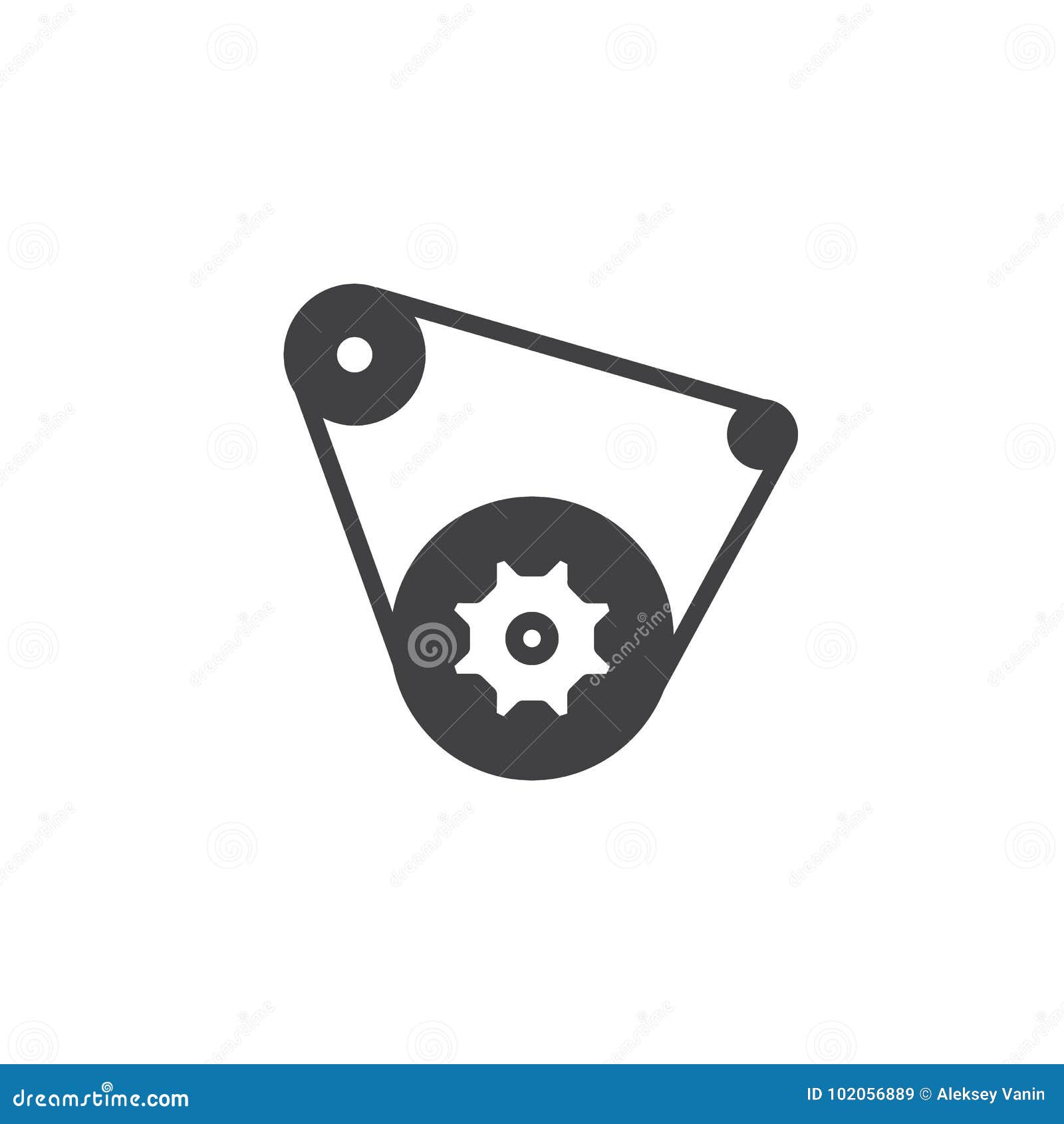 Vector Del Icono De La Correa Del Motor Ilustración del Vector ...