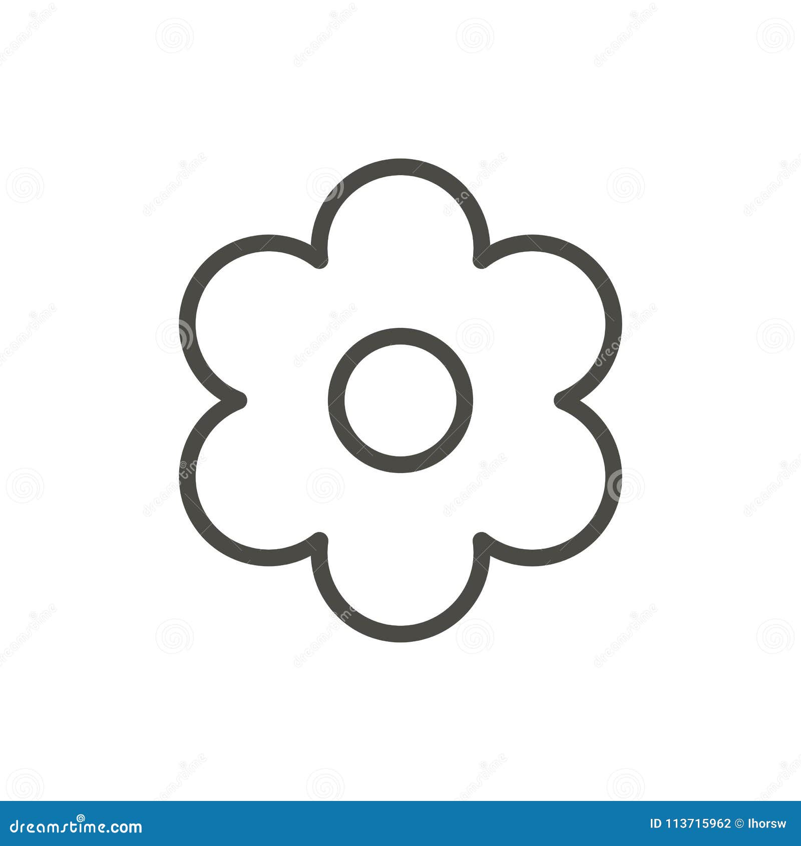 Vector Del Icono De La Flor Esquema Floral, Línea Símbolo De La ... Vector Del Icono De La Flor Esquema Floral, Línea Símbolo De La ...