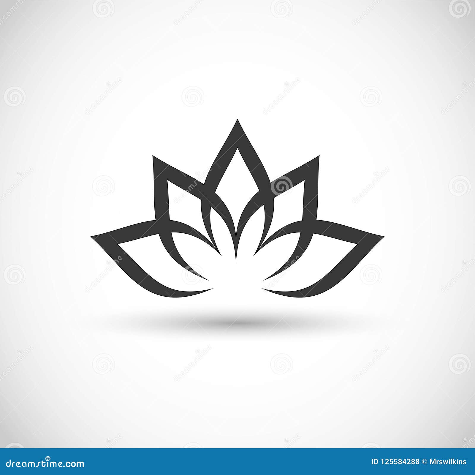 Vector Del Icono De La Flor De Loto Ilustración del Vector ... Vector Del Icono De La Flor De Loto Ilustración del Vector ...