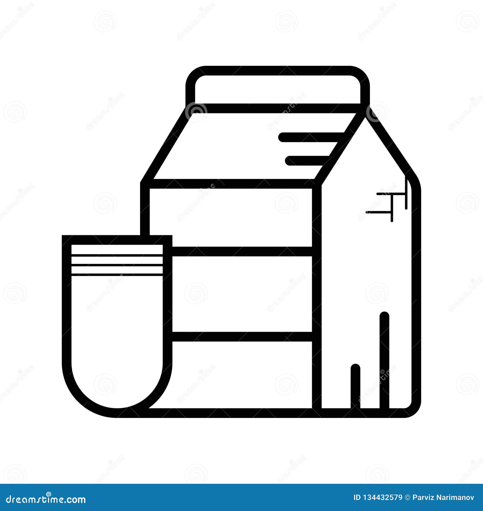 Vector Del Icono De La Leche Stock de ilustración - Ilustración de ...
