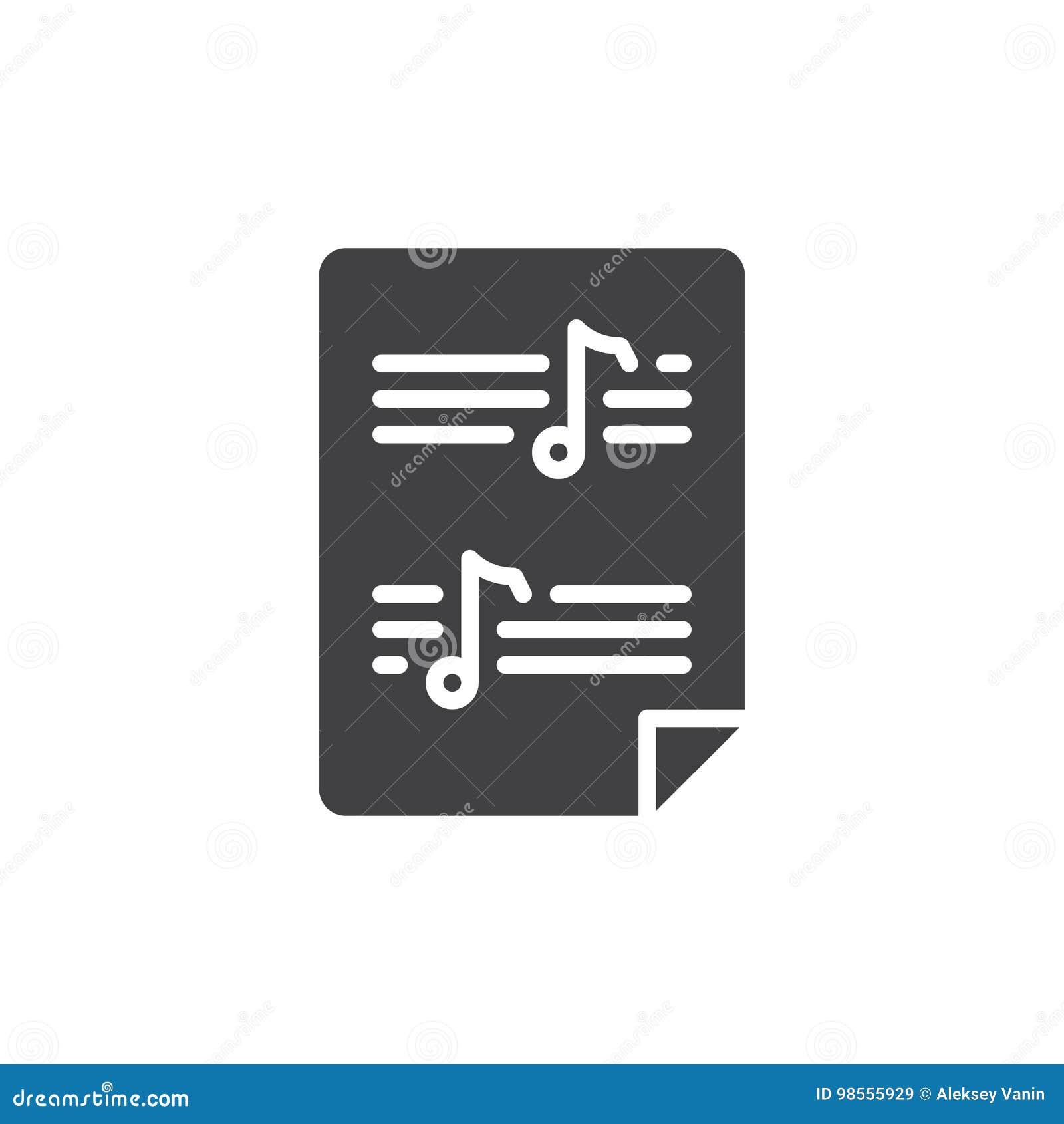 Vector Del Icono De La Partitura Ilustración del Vector - Ilustración ...