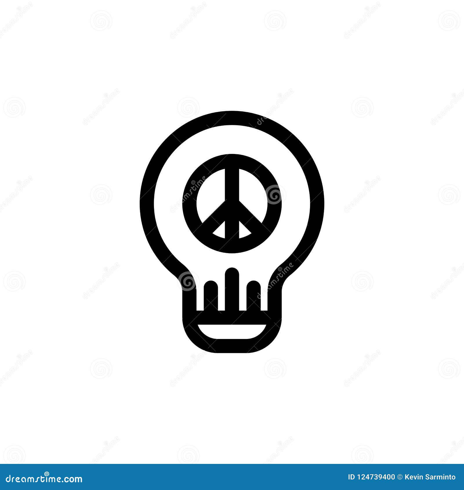 Vector del icono de la paz ilustración del vector. Ilustración de ...