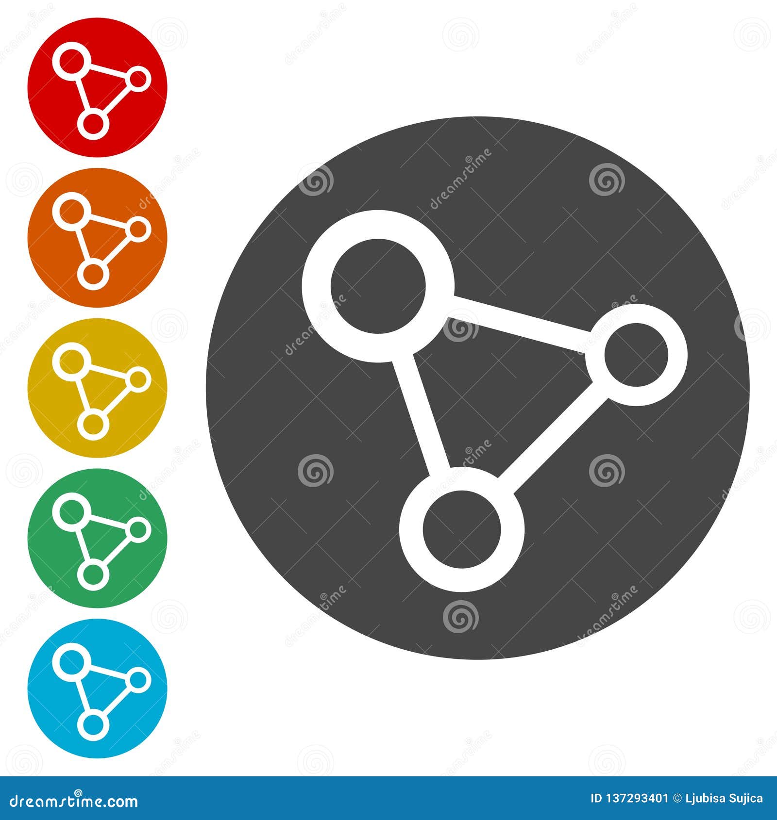 Vector Del Icono De La Red, Icono De La Red Del Concepto Del Vector ...